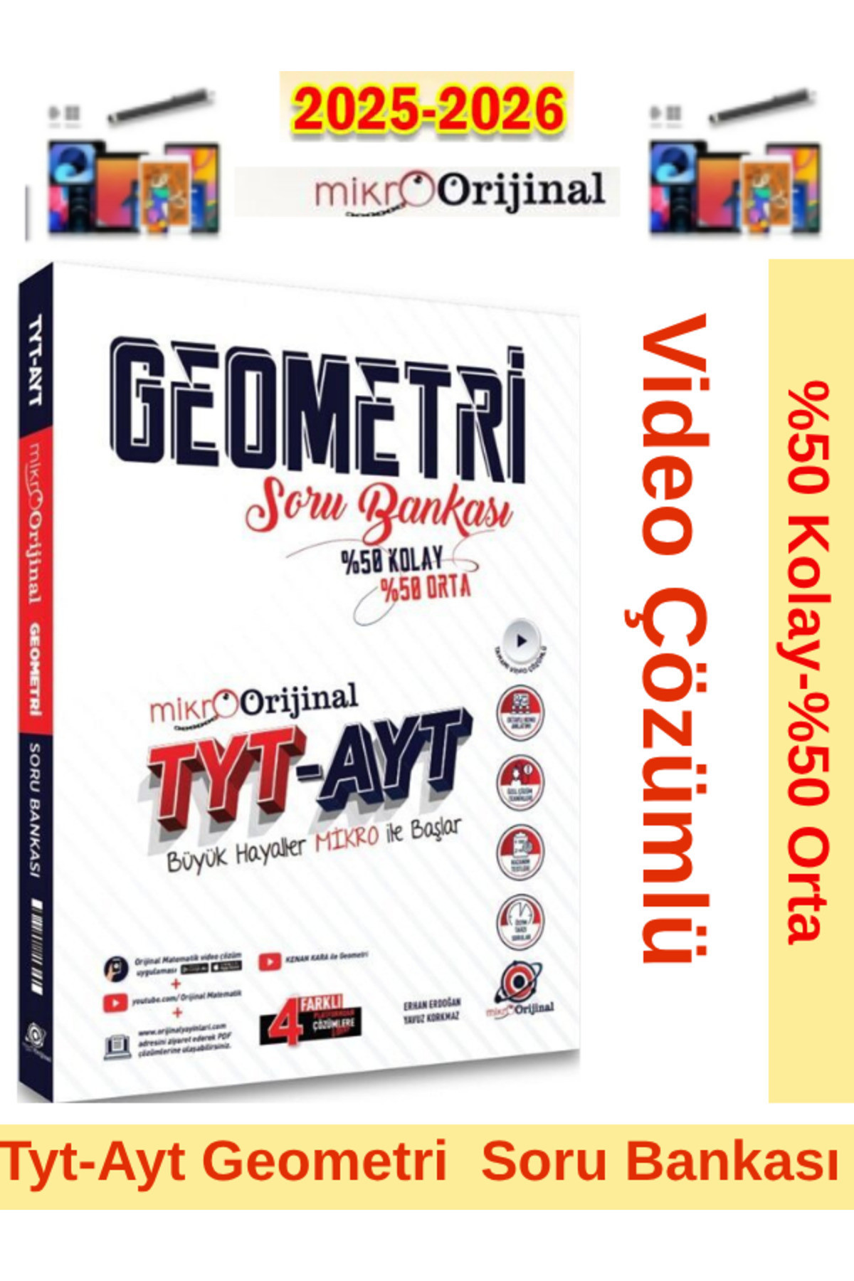 2025-2026 Mikro Orijinal Tyt-Ayt Geometri %50 Kolay-%50 Orta Konu Soru ...