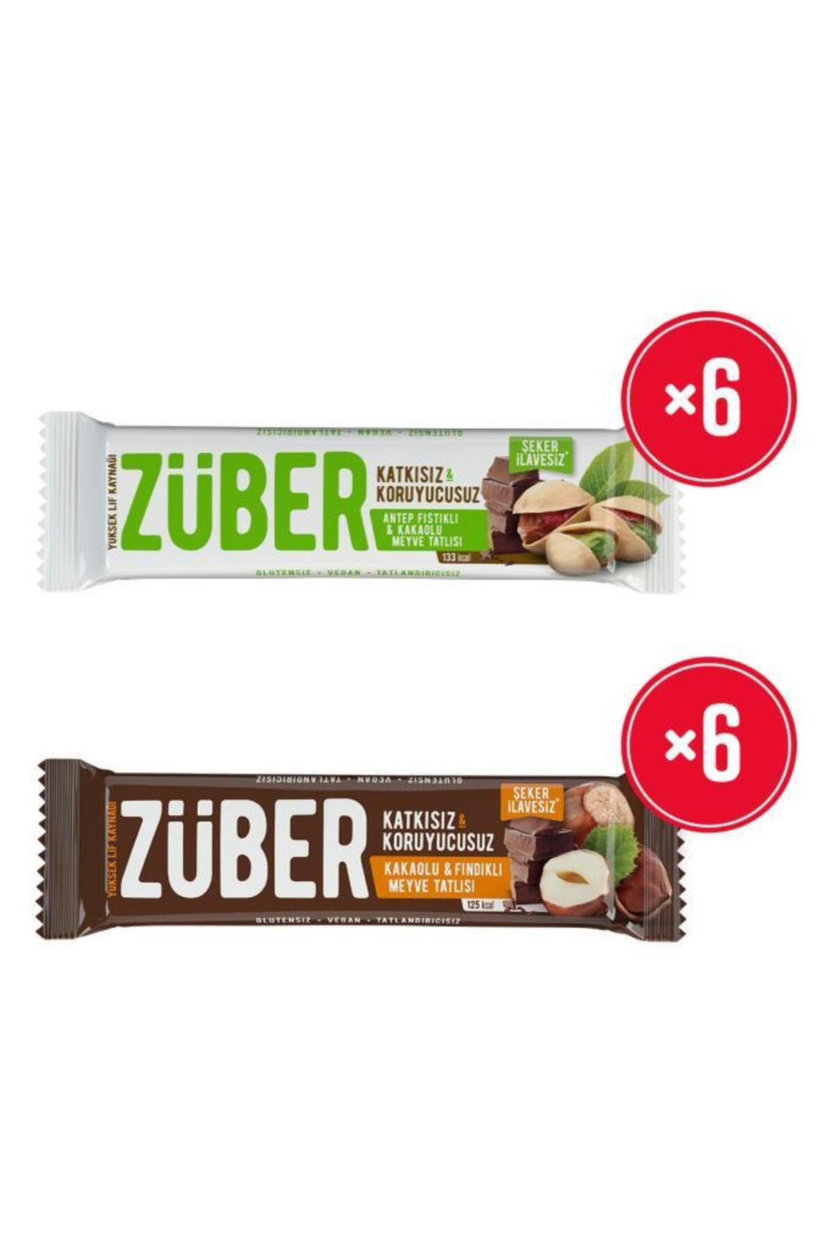 Antep Fıstıklı Meyve Bar 6 Adet ve Fındıklı Meyve Bar 6 adet (40 g x 12 ...