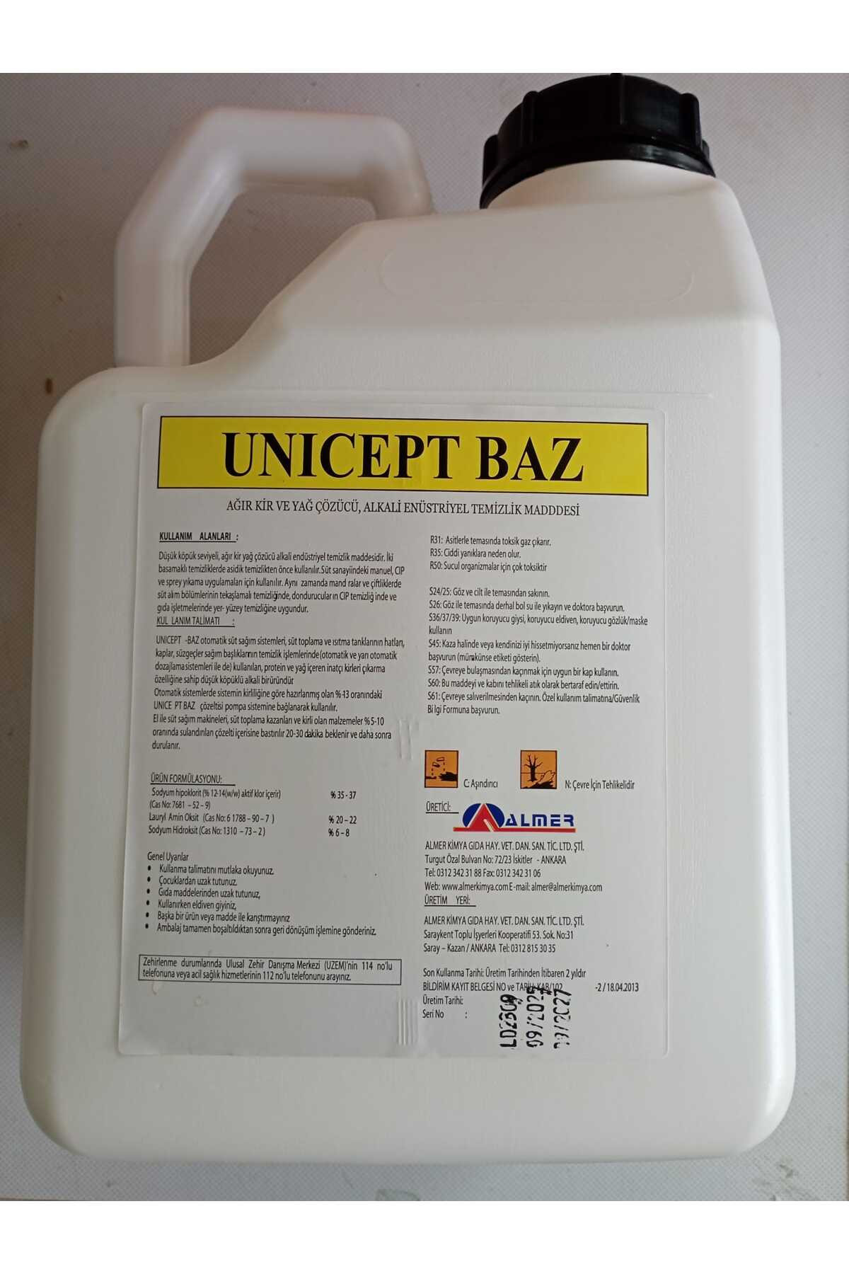 Almer Süt Sağım Makinesi Temizleme Dezenfektanı Unıcept Baz 5 Litre ...