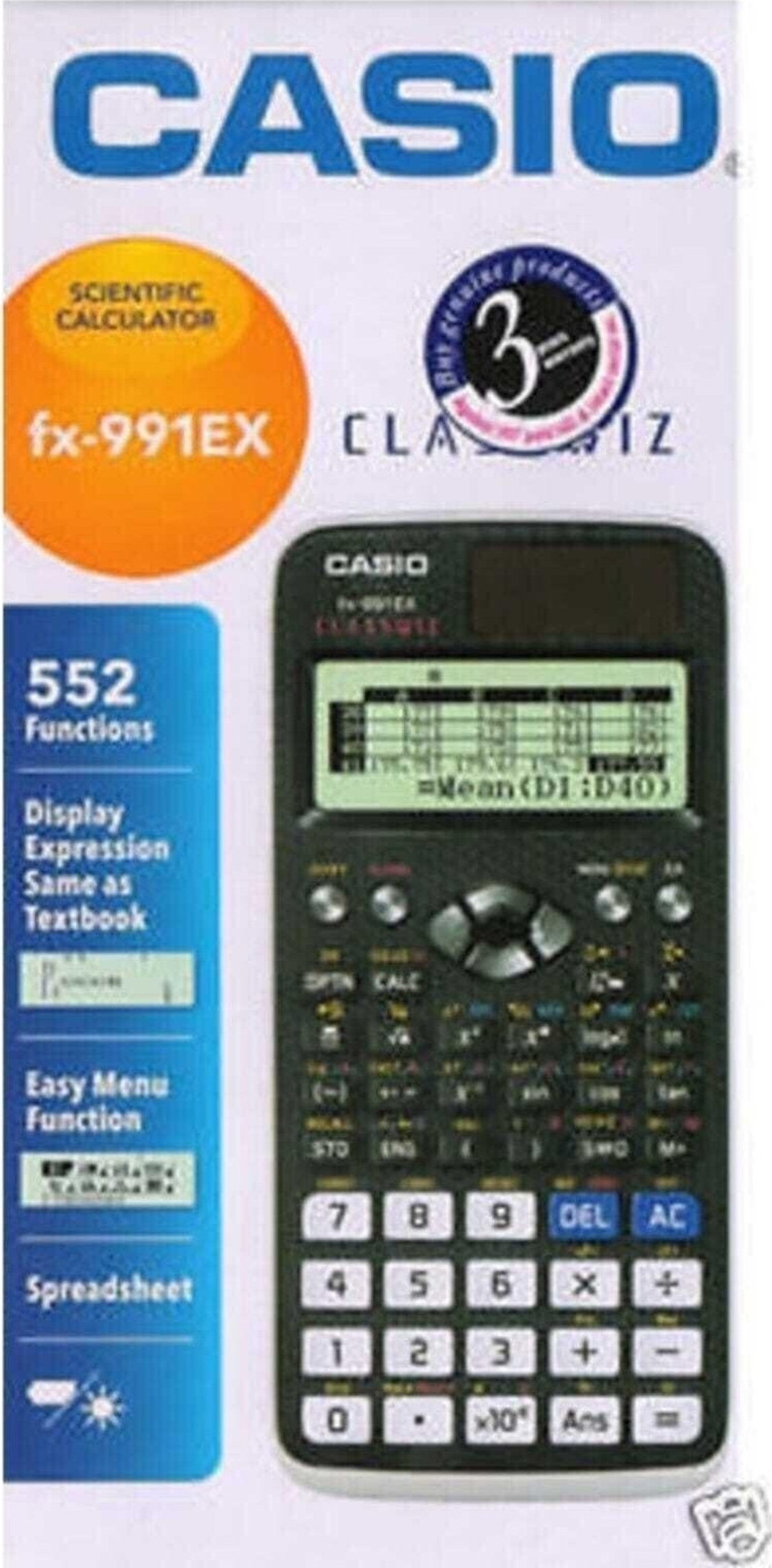 Casio Fx-991ex 552 Fonksiyon Bilimsel Hesap Makinesi