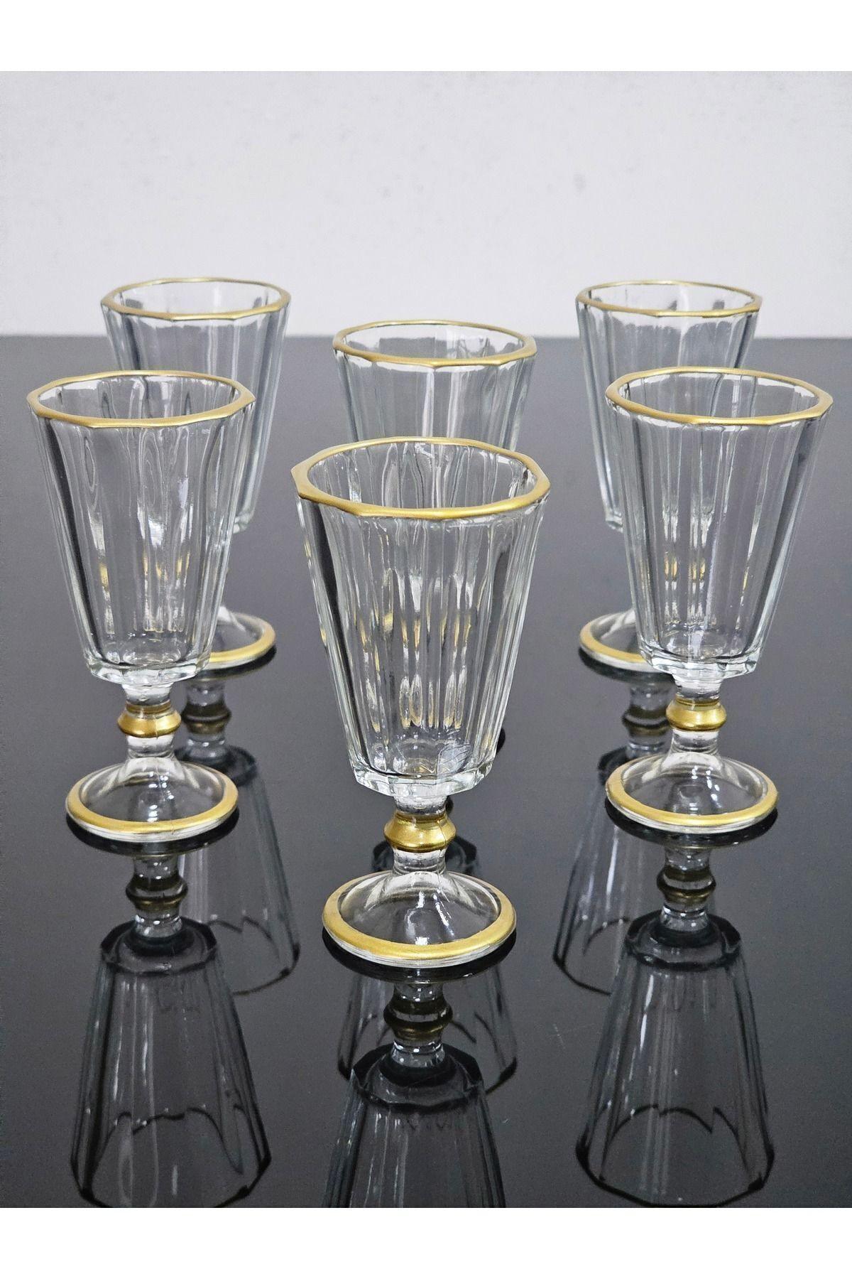 Çeyizci Çarşı Drem Glass 6'Lı Kahve Yanı Flüt Su Bardağı Seti Renkli ...