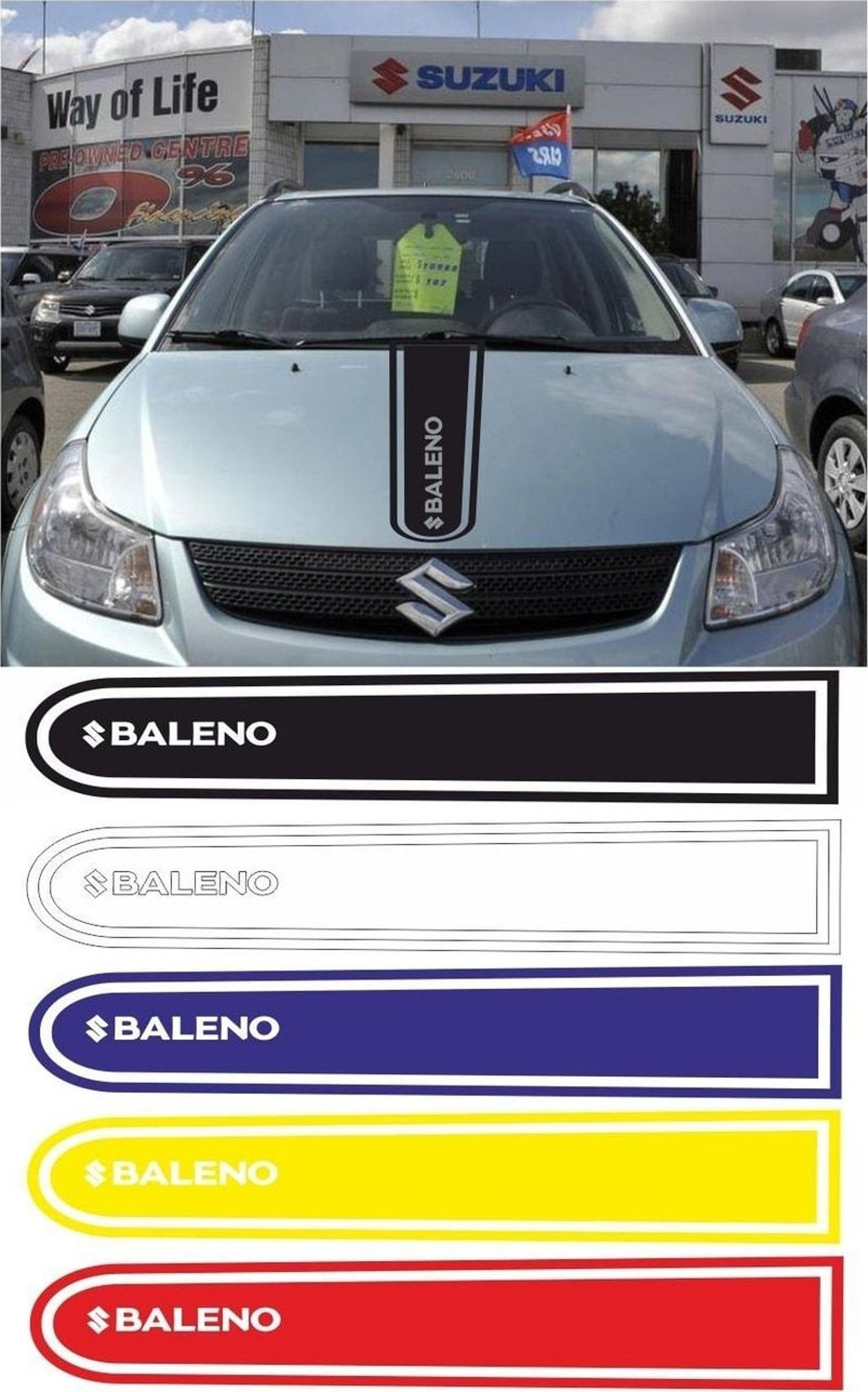 Hediyelikevi Suzuki Baleno Logolu Otomobil Ön Kaput Şeridi Kaput ...