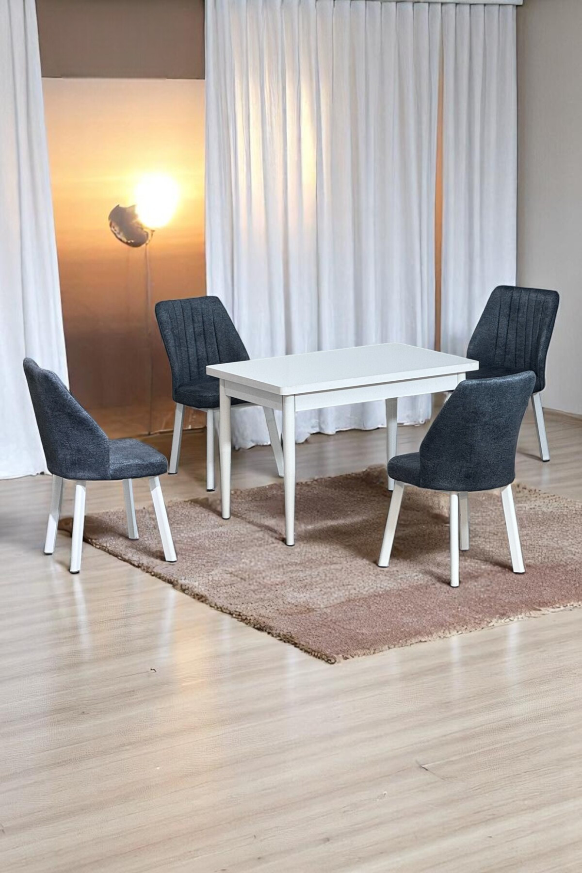 Kaktüs Avm Arven Beyaz Sunta 70X110 Sabit Mutfak Masası Takımı Beyaz ...