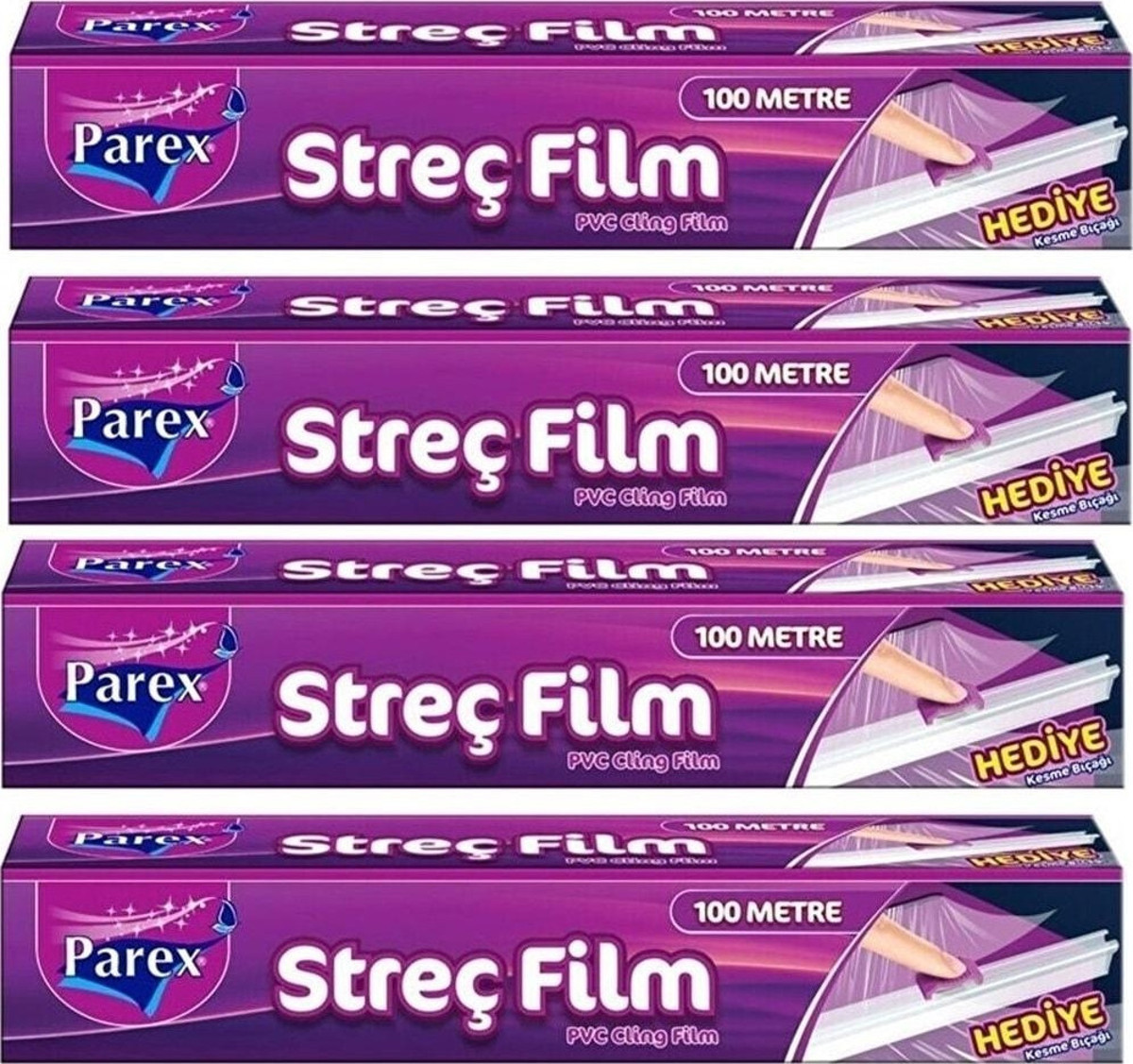 Parex Streç Film 100 Mt Ve Kesme Bıçağı X4 Adet - idefix