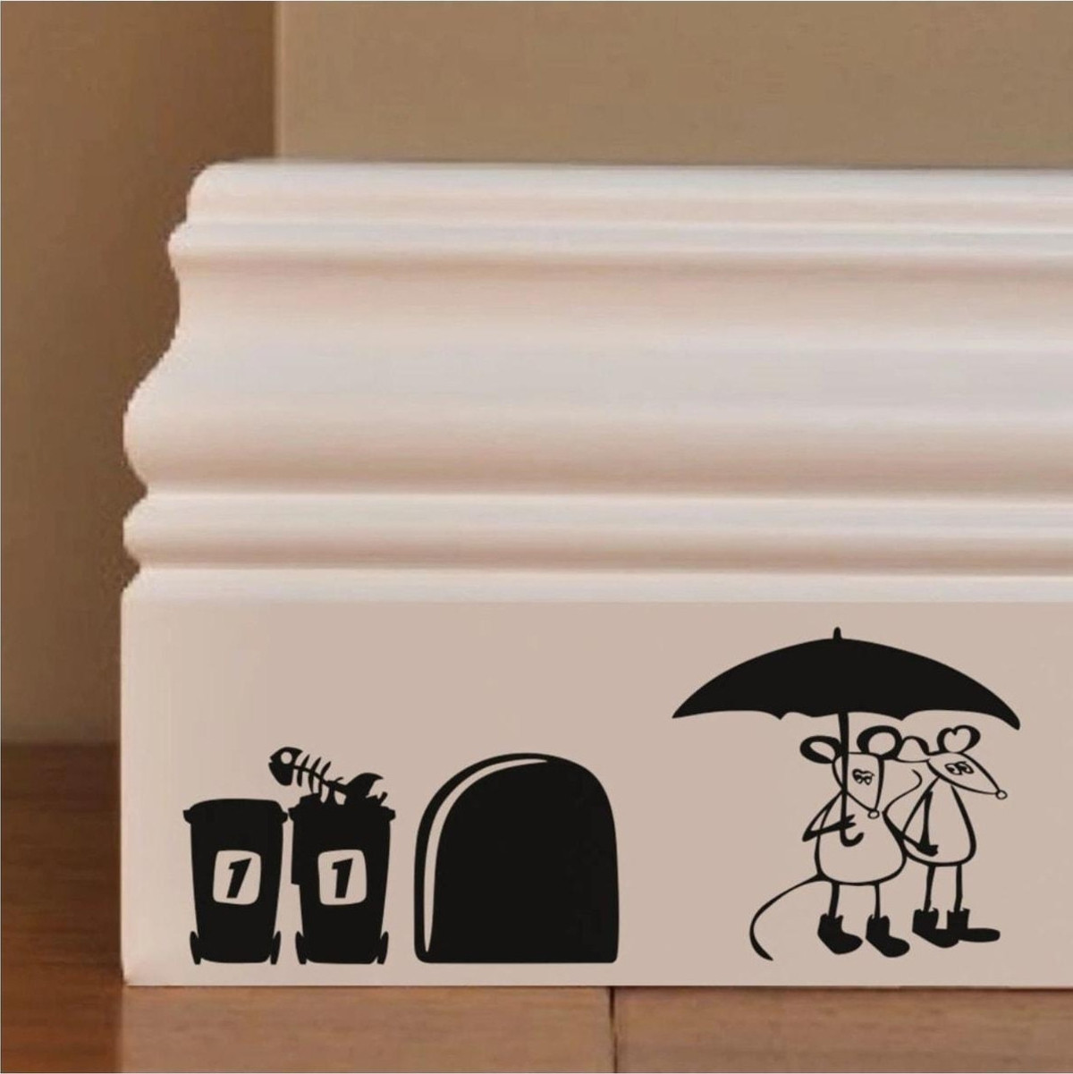 Hediyelikevi Eğlenceli Ve Komik Fare Ailesi Karikatür Fare Sticker ...