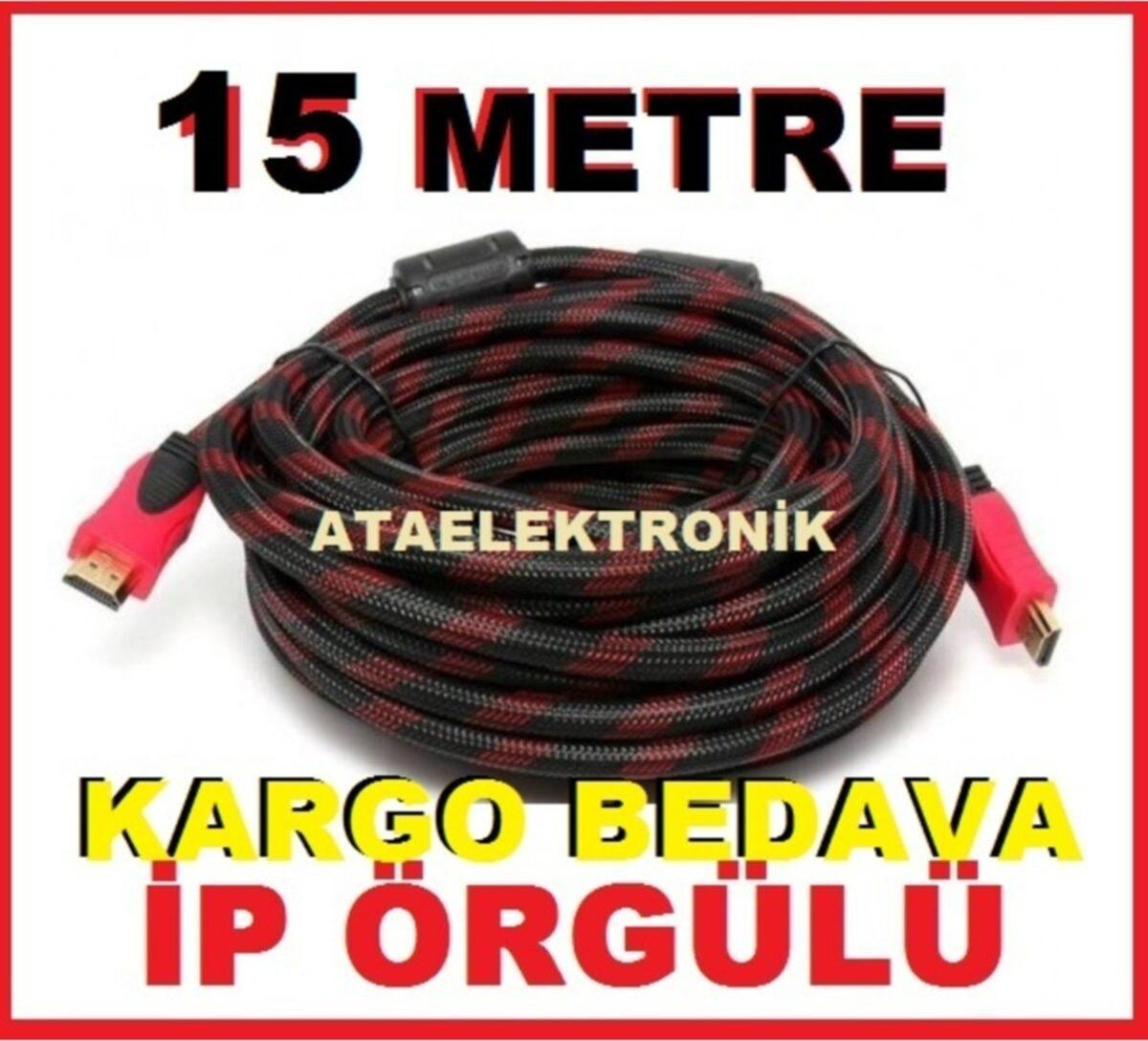 Ata Elektronik 15 Metre Ultra Hd 3d 4k Full Hd Hdmı Kablosu Laptop Pc ...