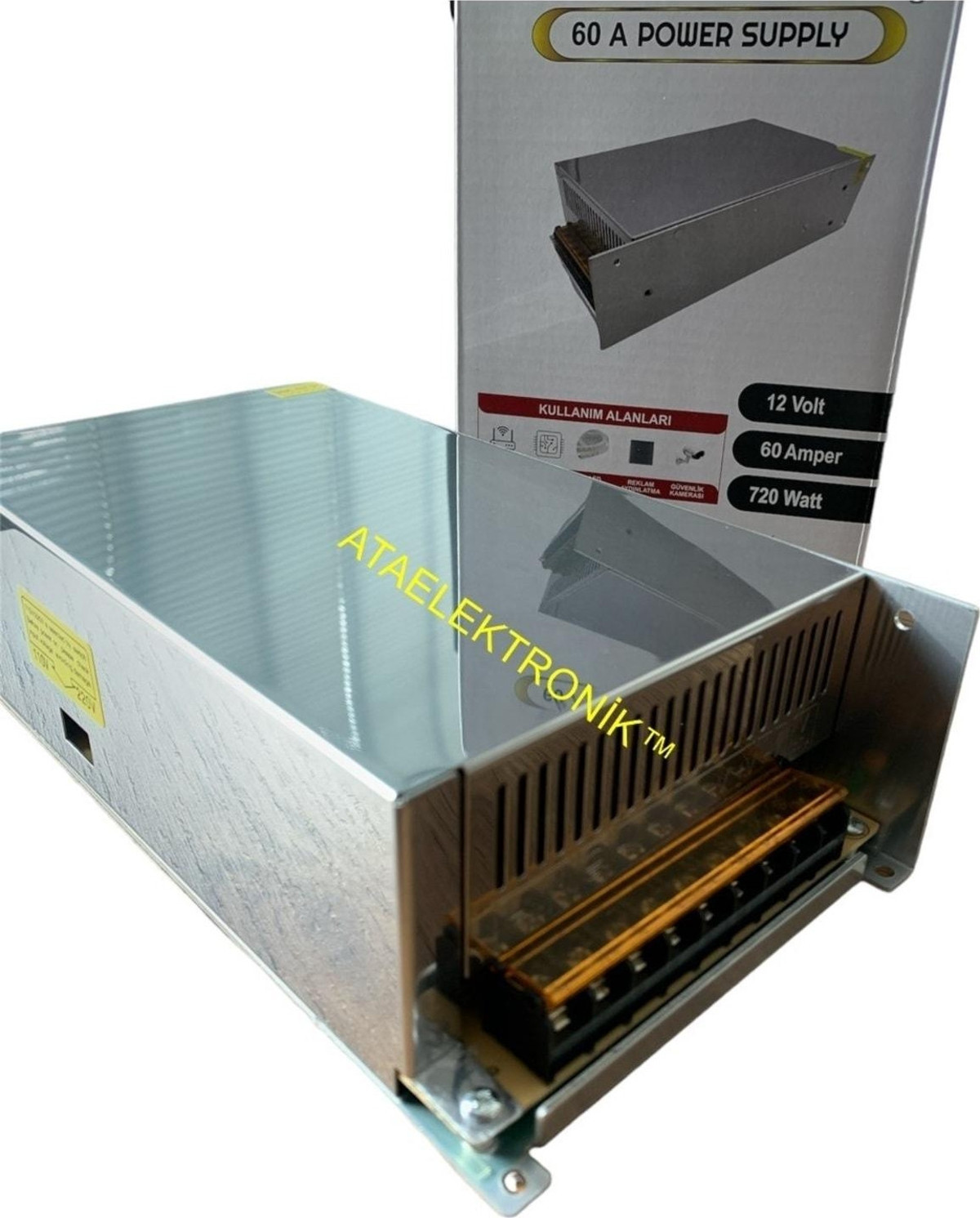 Ata Elektronik 12 Volt 60 Amper 720 Waat Led Kamera Dvr Sistem Adaptörü ...