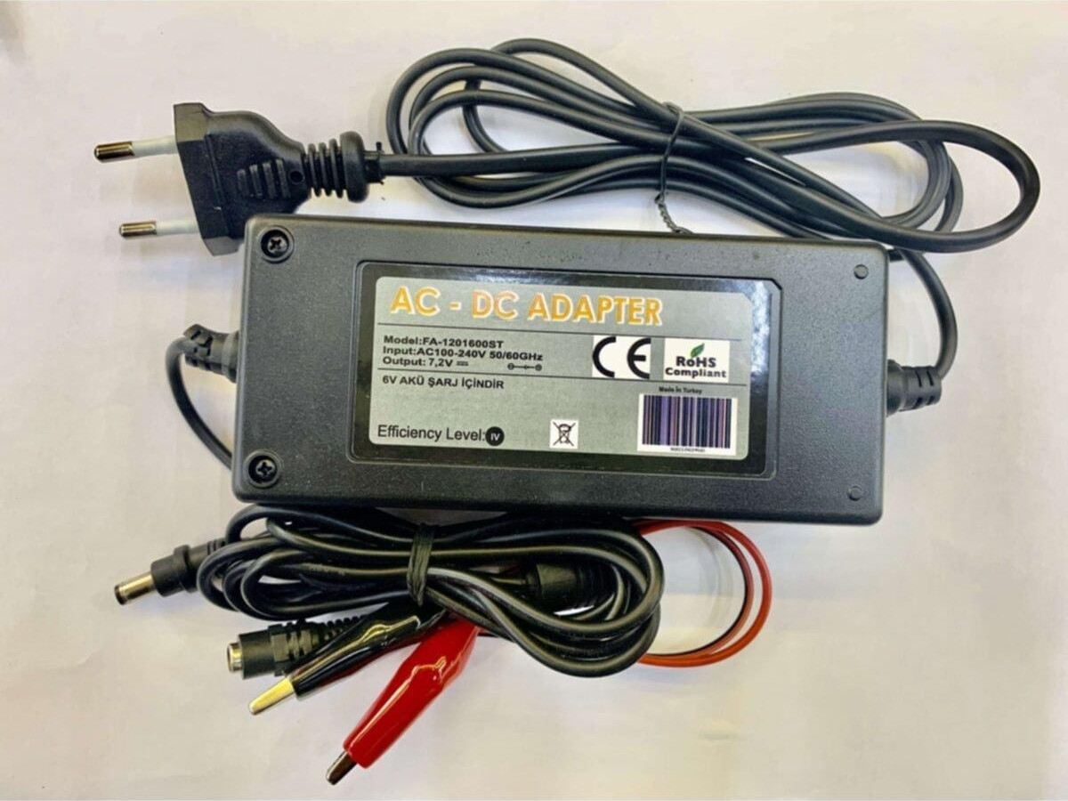 Ata Elektronik 6 Volt 12 Amper Aküler Için Şarj Cihazı Adaptör 3.5 ...