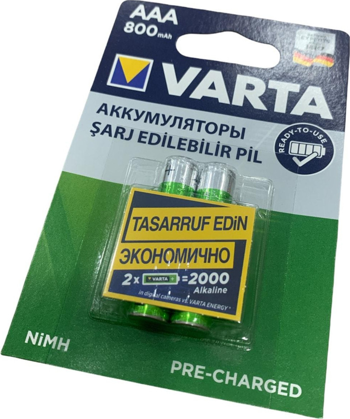 Varta Ata Elektronik 800 Ince Aaa Şarj Edilebilir Pil Tansiyon Aleti ...