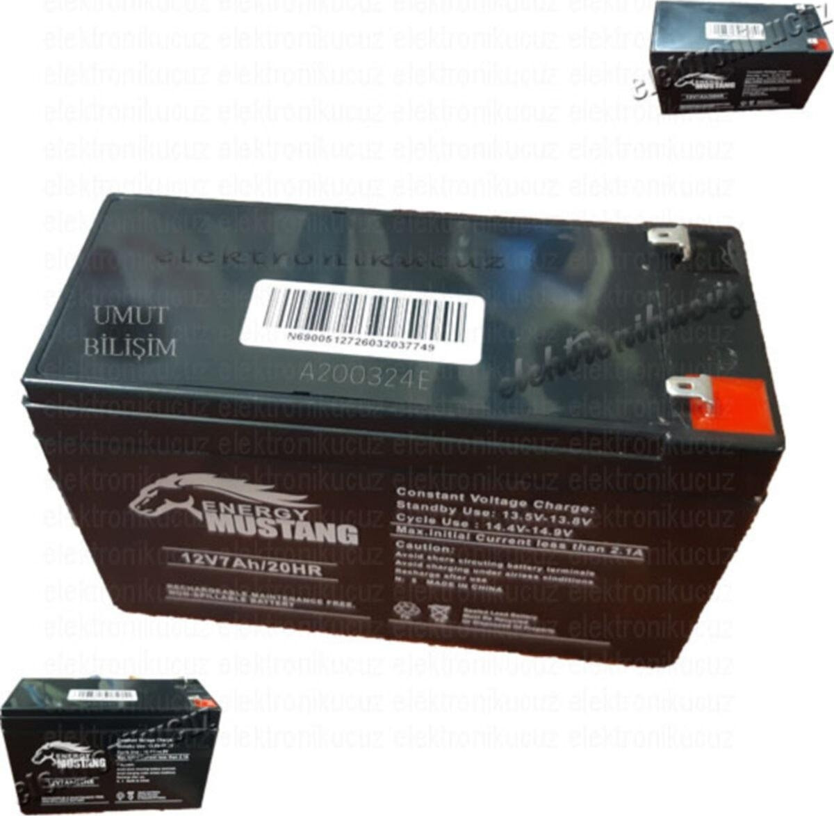 Ata Elektronik Akü - 12v 7ah 12 Volt 7 Amper Pilsan Uyumlu Oyuncak ...