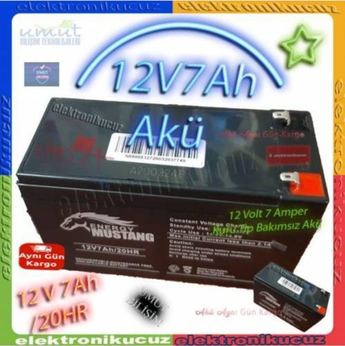 Ata Elektronik 12v Akülü Araba Için 12v 7ah 12 Volt 7 Amper Çocuk ...