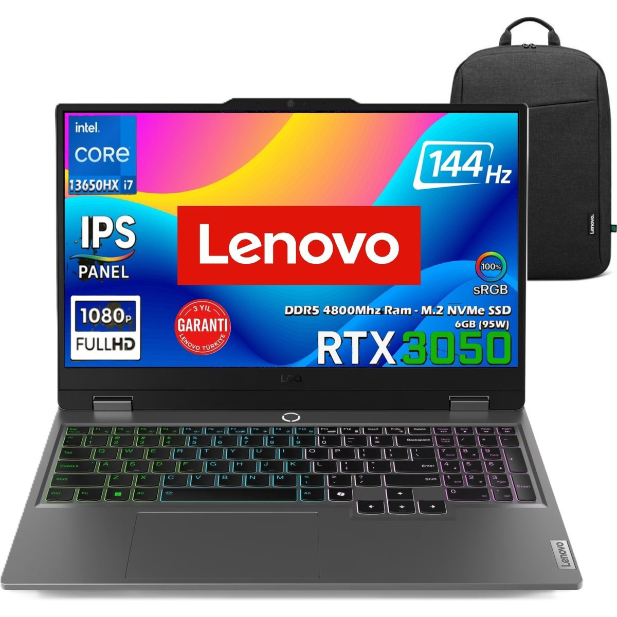 Lenovo Loq 15IRX9 Intel Core I7 13650HX 32GB 1tb SSD Rtx 3050 6gb (95W ...