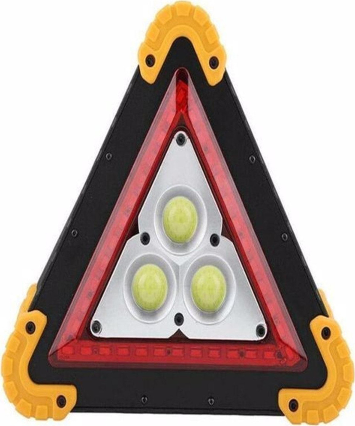 ULTRATEKNO Şarjlı Üçgen Reflektör 3 Ledli Trafik Ikaz Acil Durum Kamp ...