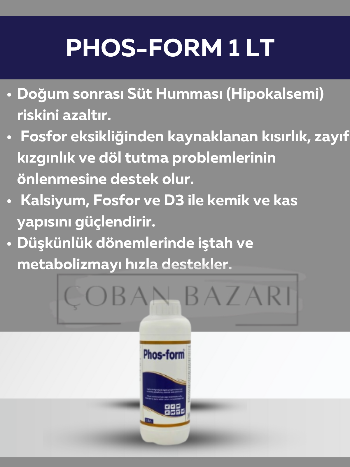Royal İlaç Phos-Form 1 Lt. Fosfor Ve Mineral Desteği - idefix