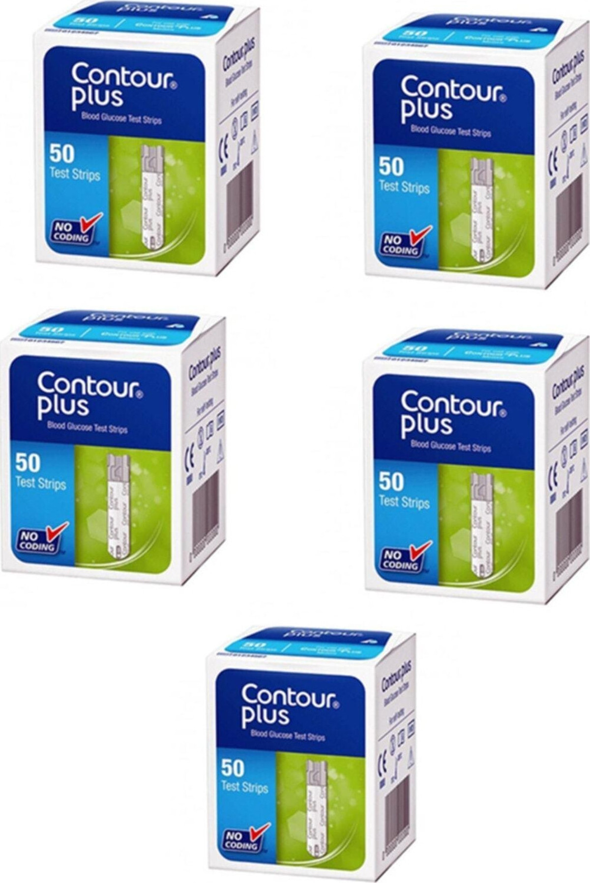 Contour Plus Bayer Kan Şekeri Ölçüm Stribi 5 Kutu 250 Adet - idefix