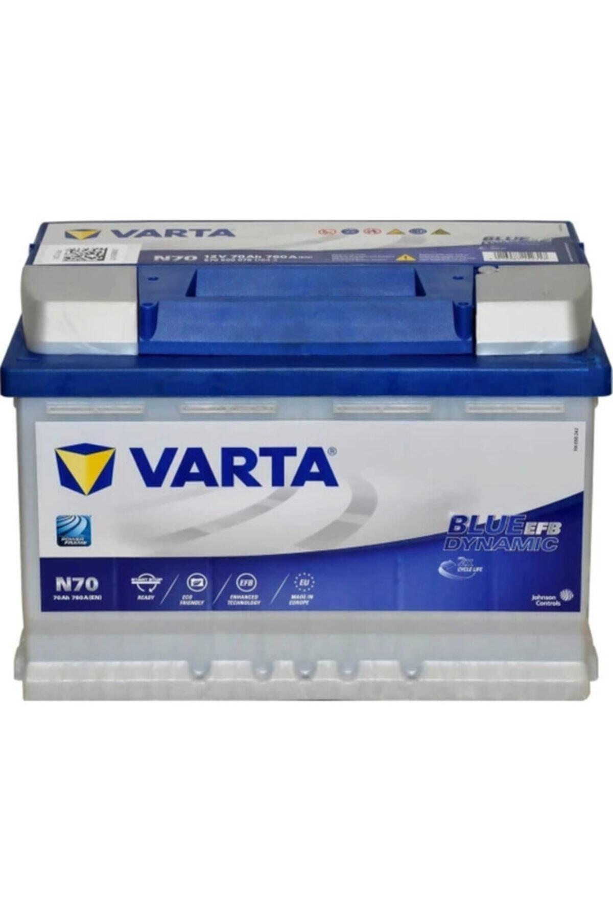 Varta Akü 12V 70 Ah Amper 760A Start-Stop Efb N70 2025 Üretim - idefix