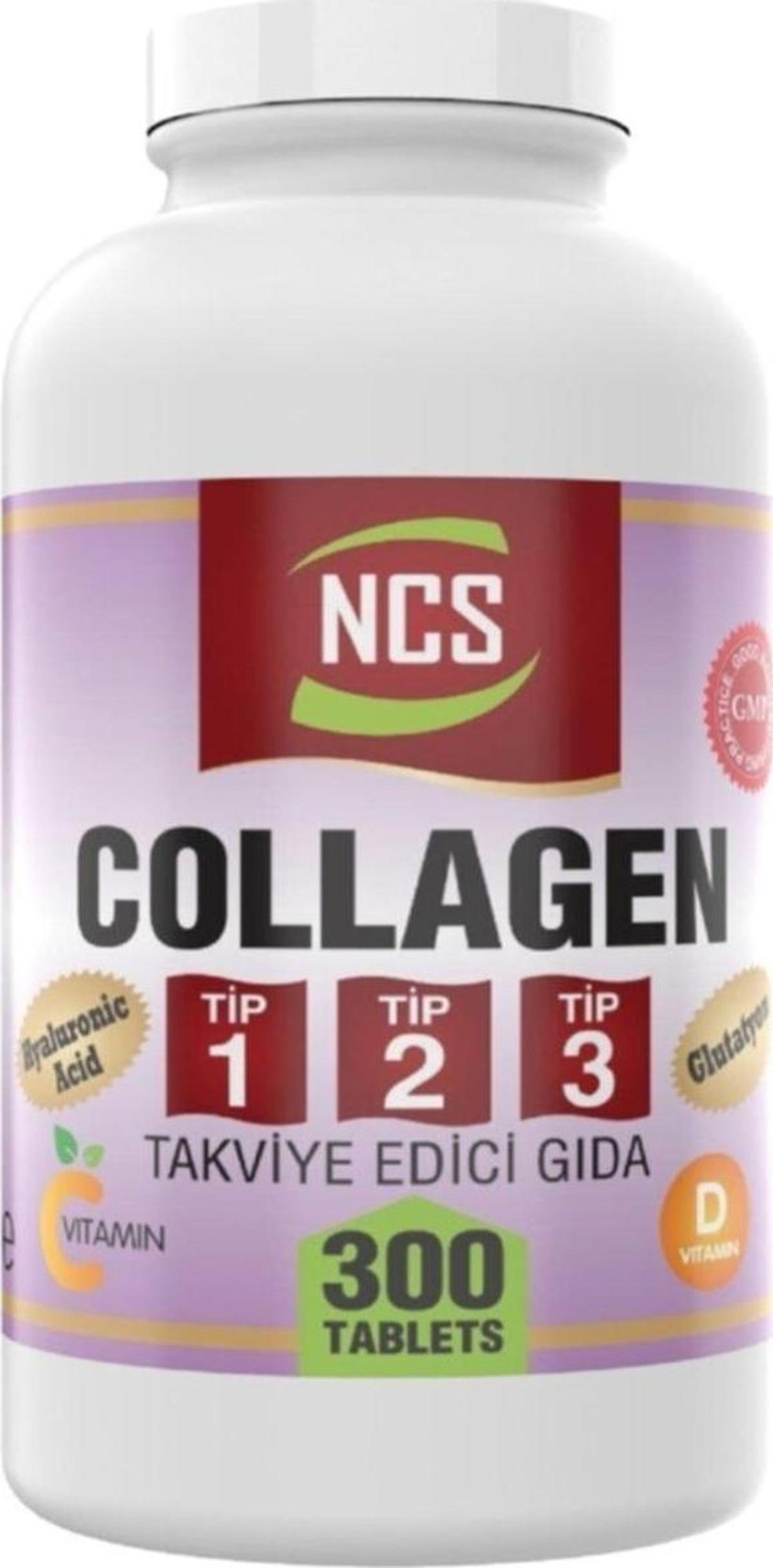Ncs 300 Tablet Collagen Tip 1-2-3 Glutatyon Hyaluronik Asit Vitamin C - idefix
