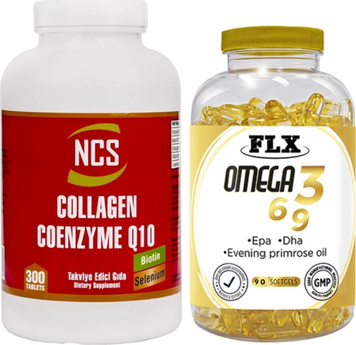 Ncs Collagen Selenium 300 Tablet & Flx Omega 3-6-9 90 Tablet - idefix