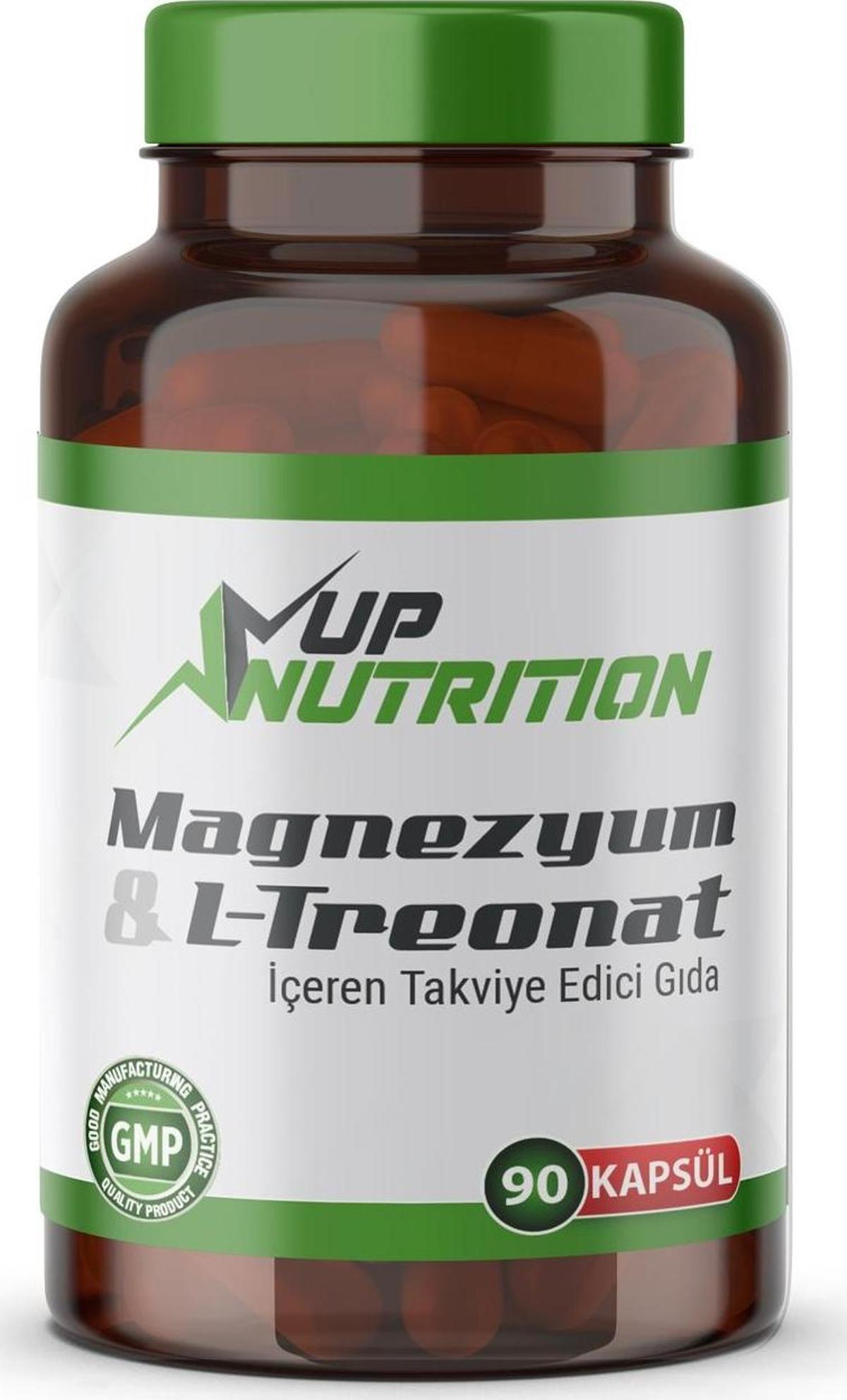 Up Nutrition Magnezyum Magnesium L-Threonate Vejeteryan 90 Bitkisel Kapsül Magnezyum L-Treonat ...