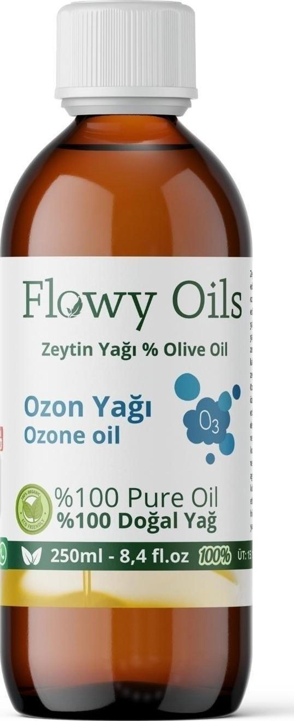 Flowy Oils Ozon Yağı %100 Doğal Bitkisel Sabit Yağ Cam Şişe Büyük Boy ...