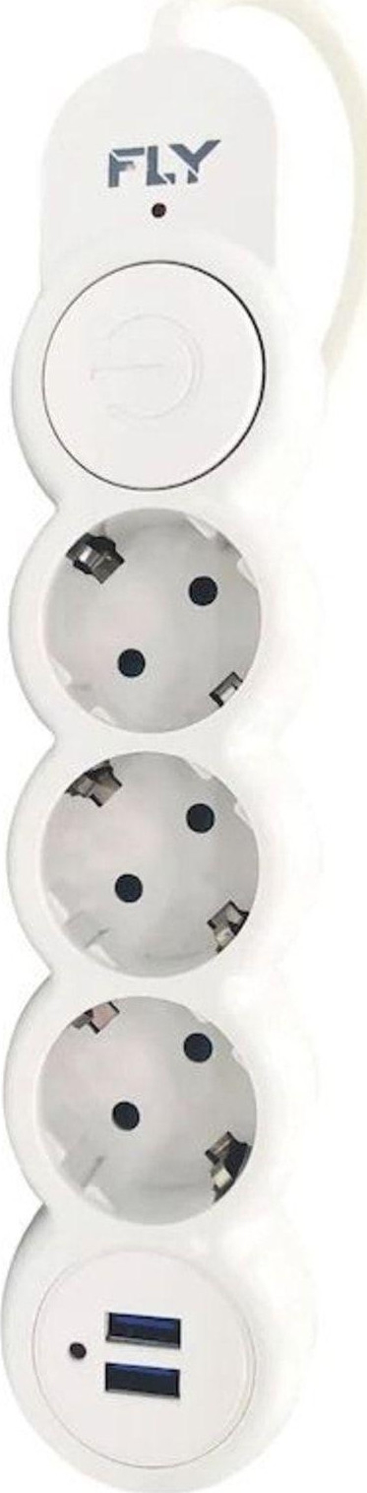 3393-01 3 Lü 2 Metre 2.1A Anahtarlı 2 Usb Şarj Çıkışlı Akım Korumalı ...