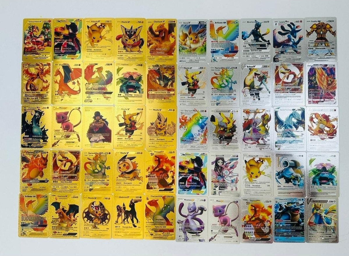 Abetto Market Pokemon Kart Özel Seri Gold Kart & Silver Kart Set 50 ...