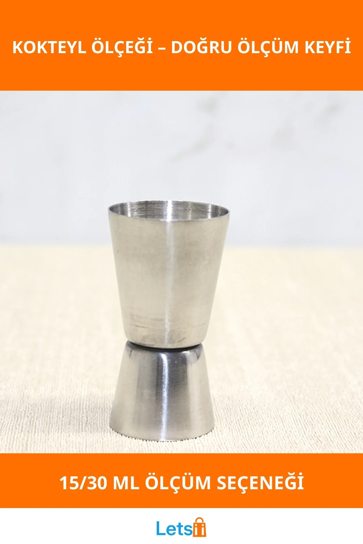 Paslanmaz Çelik 15/30 Ml Ölçü Bar Ölçeği - idefix