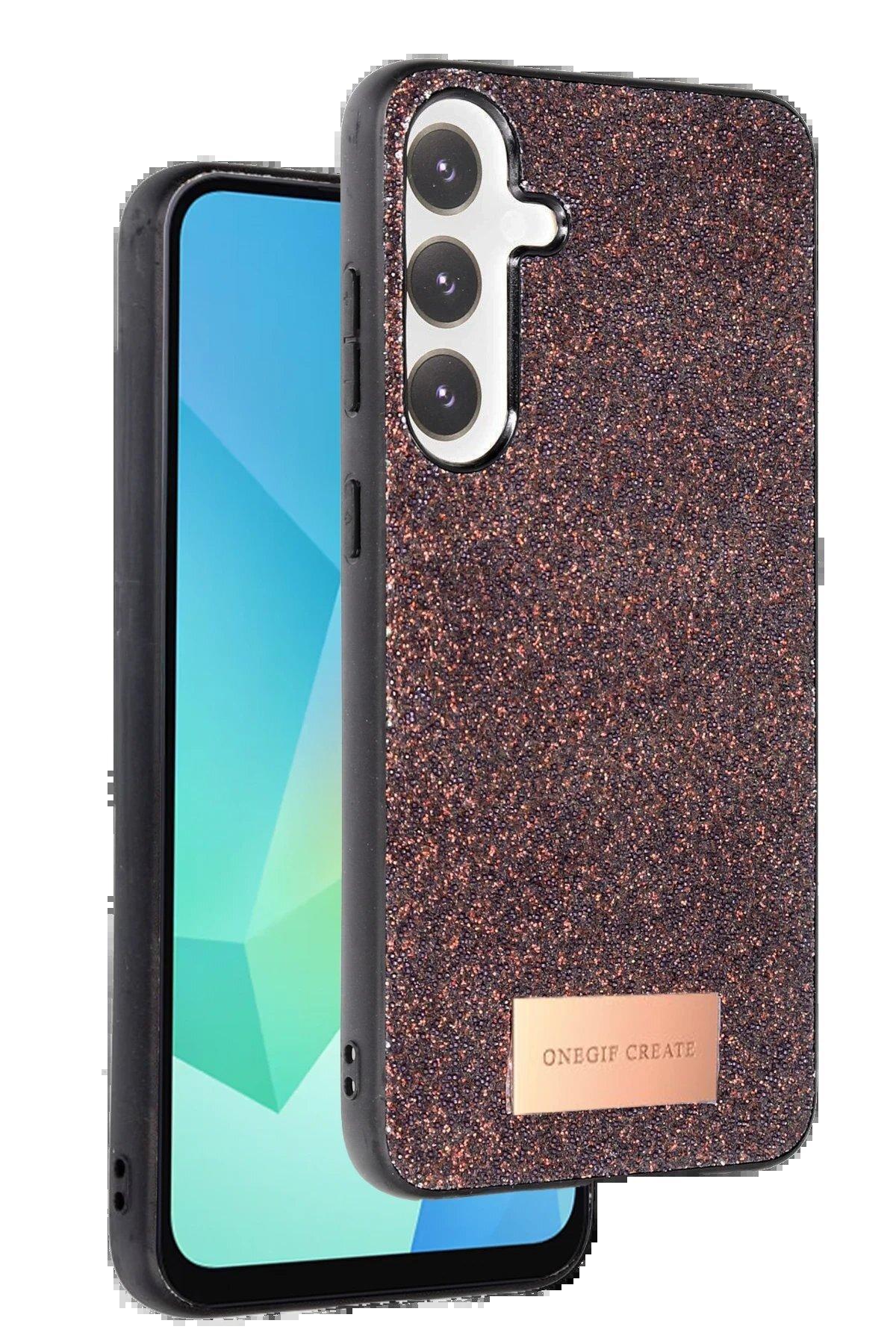 Noip Omr02 Samsung Galaxy S24 Fe Bright Simli Kapak - Derin Mor - idefix