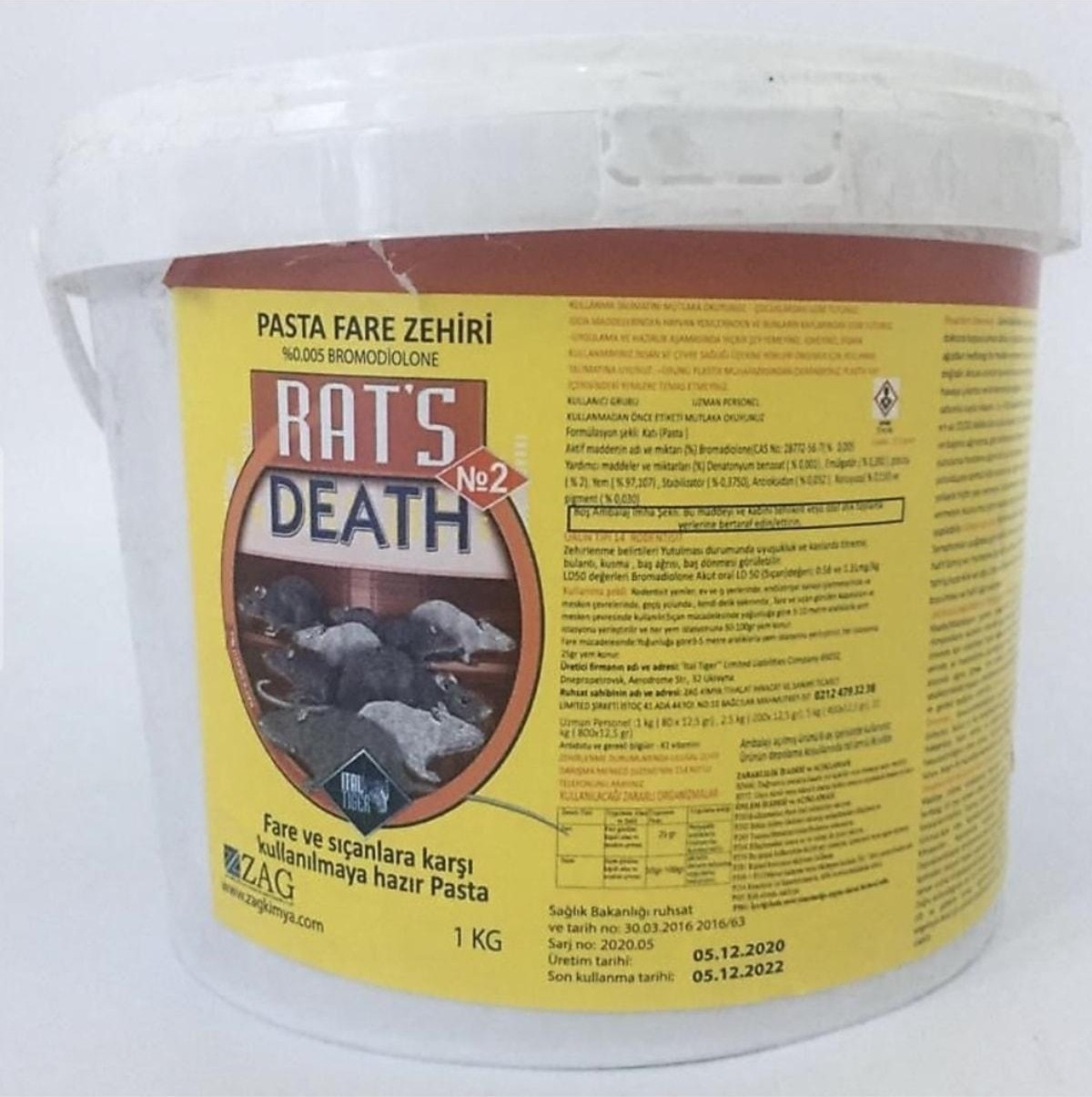 Rats Death Pasta Fare Zehiri 1 Kg - idefix