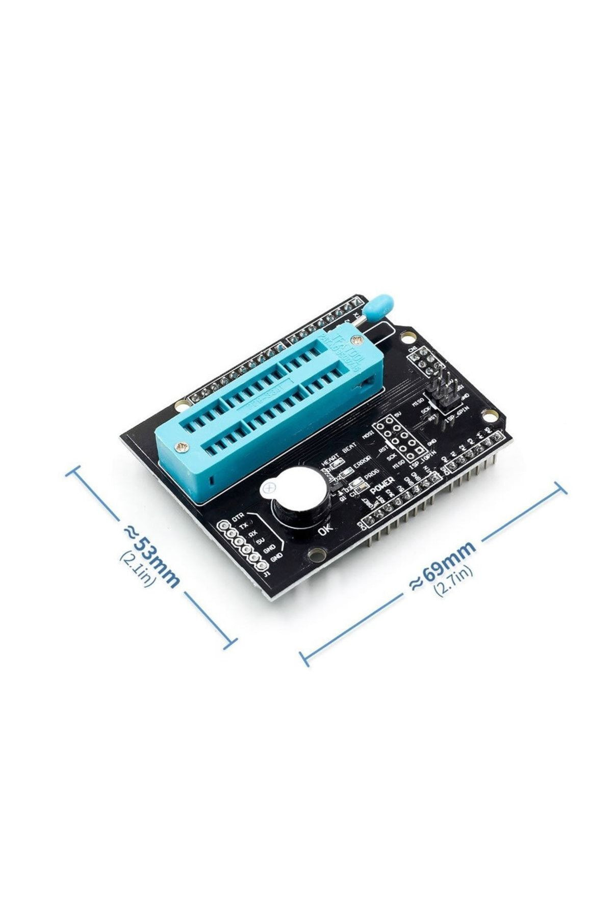 Devremarkt Arduino Avr Isp Programlama Shield Genişleme Kartı Zif Soket ...