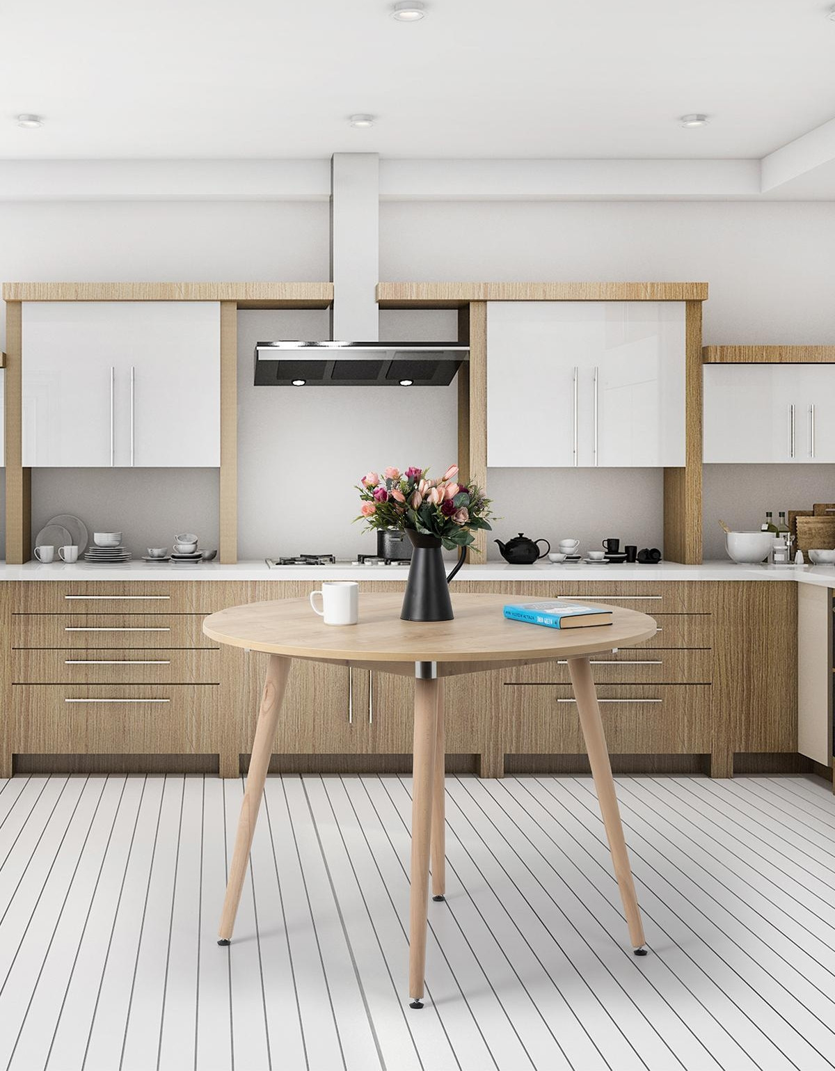 Flora Design Bistro 80 Cm / Yuvarlak Mutfak Masası / Yuvarlak Yemek ...