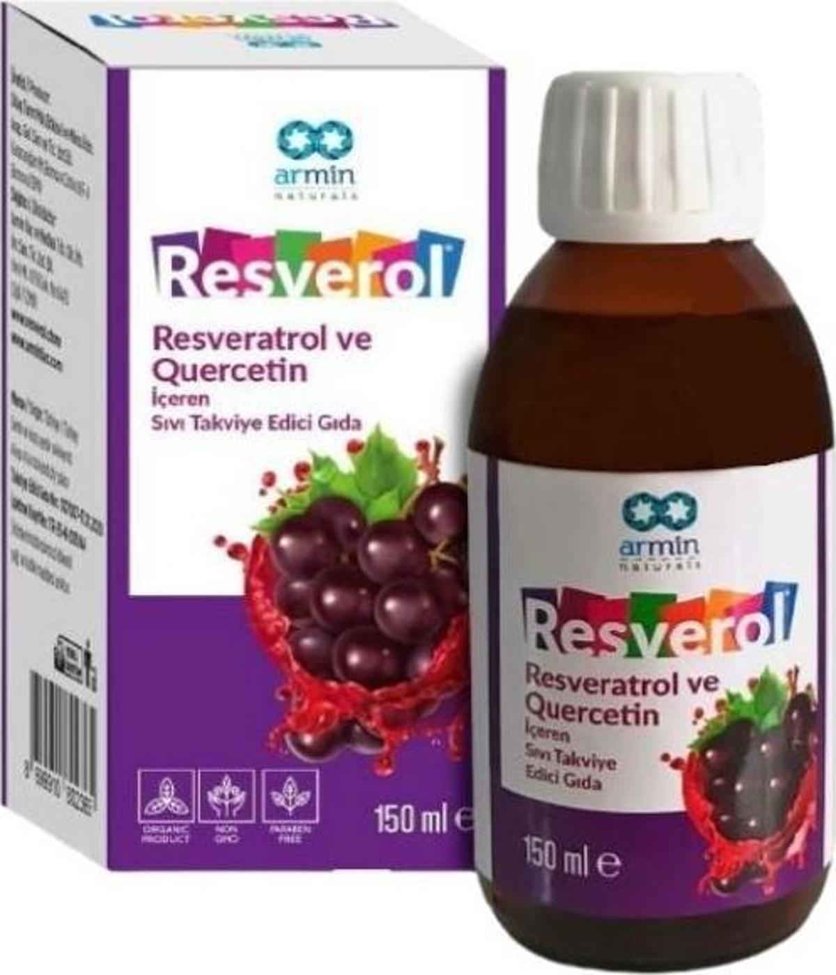 Resveratrol ve Quercetin İçeren Sıvı Takviye Edici Gıda 150 ml - idefix
