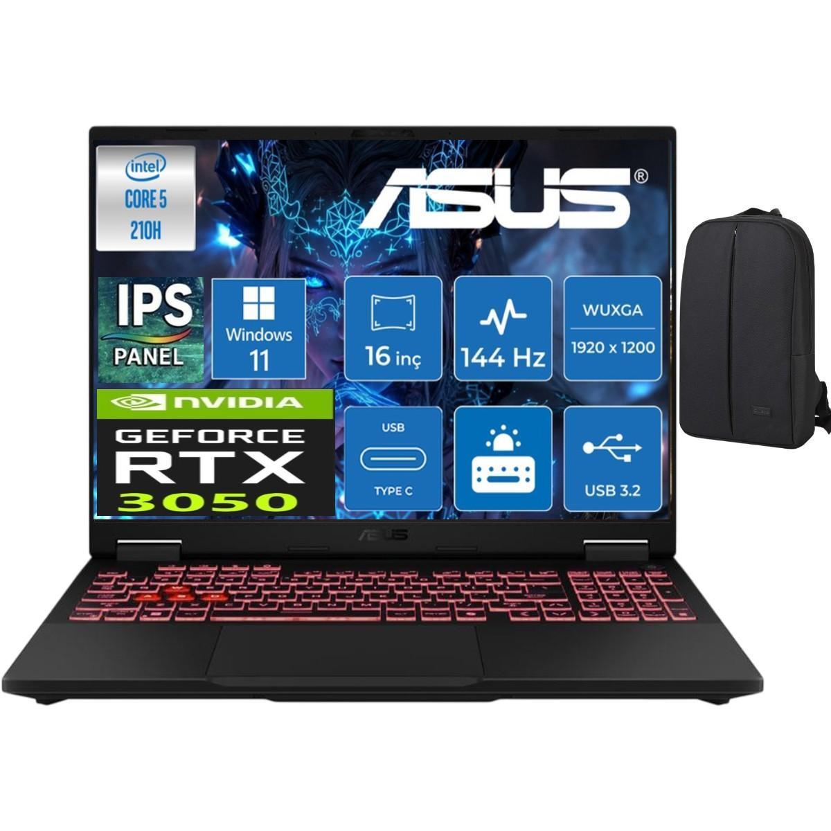 Tuf Gaming F16 FX607VJ Intel Core 5 210H 8 GB 1 Tb SSD RTX3050 144HZ ...