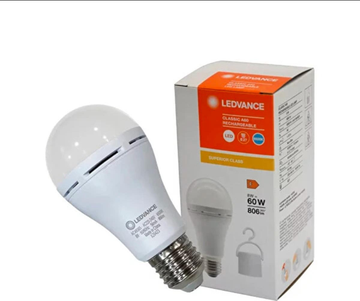 Osram Şarjlı Led Ampul 8W Beyaz Işık
