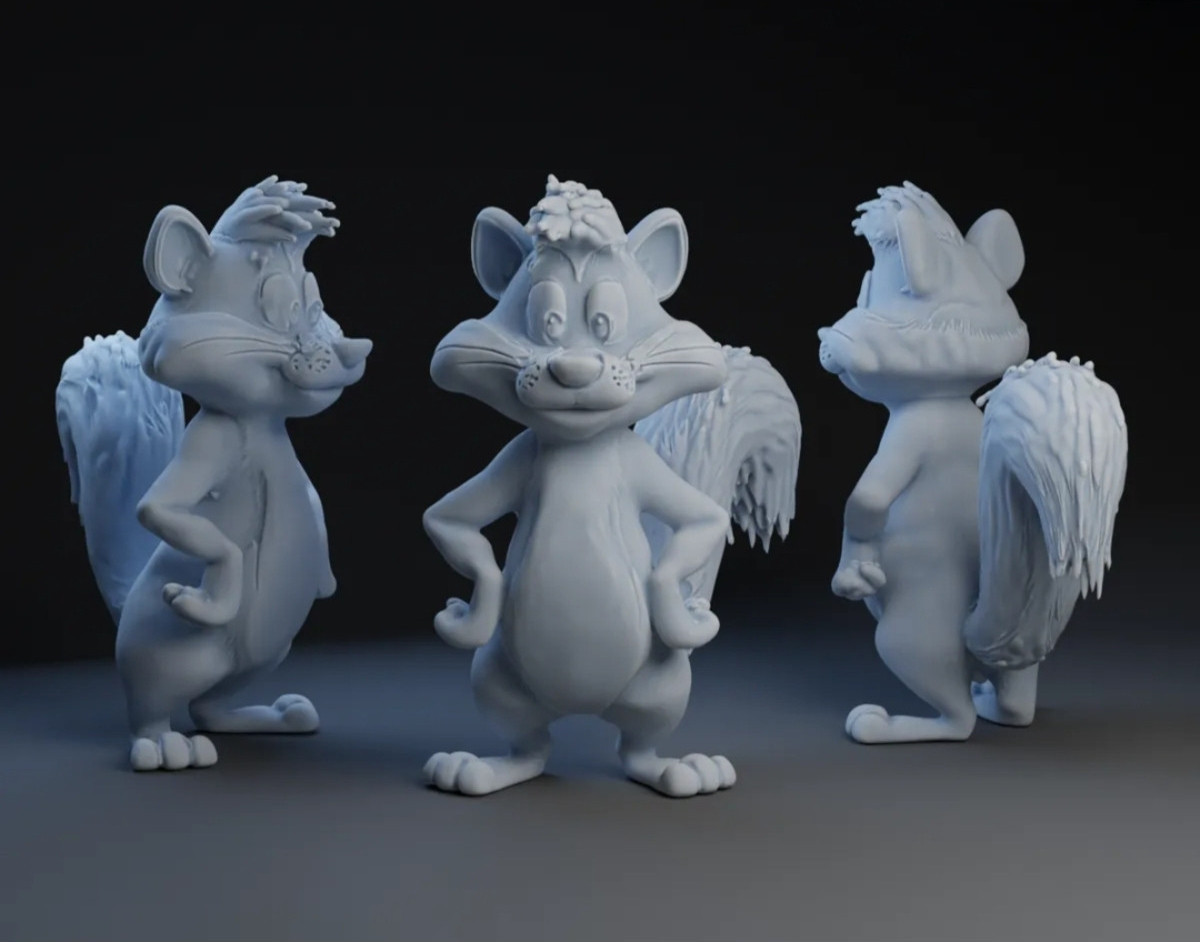 Baskı Pepe Le Pew Figür (PLA Malzeme) 12 cm 3D Yazıcı - idefix