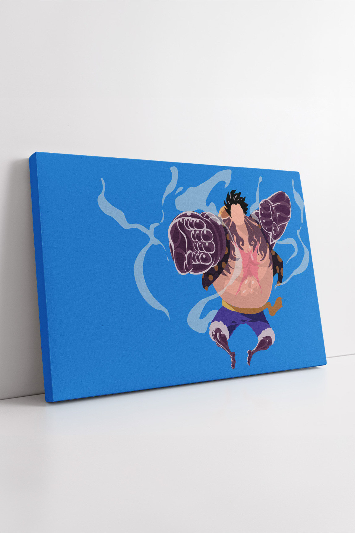 Anime One Piece Luffy Gear 4 Formu Minimal Çizim Dinamik Güç Efektli ...