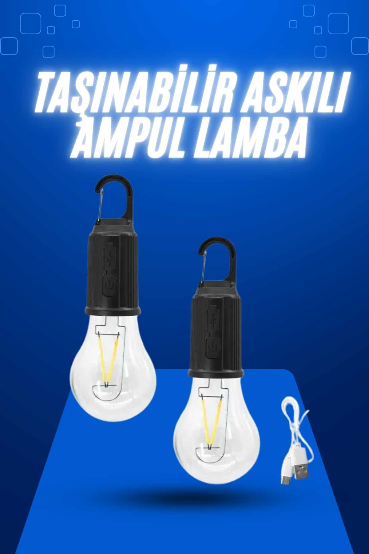 uygun Askılı Kırılmaz Led Işık Kamp Bahçe Lambası Taşınabilir Led Ampul ...