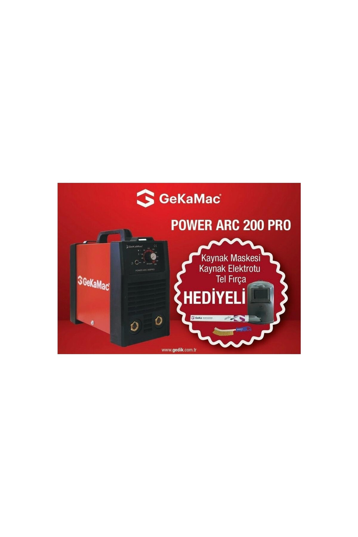 Gekamac Power Arc 200 Pro Inverter Kaynak Makinası Kaynak Maskesi ...