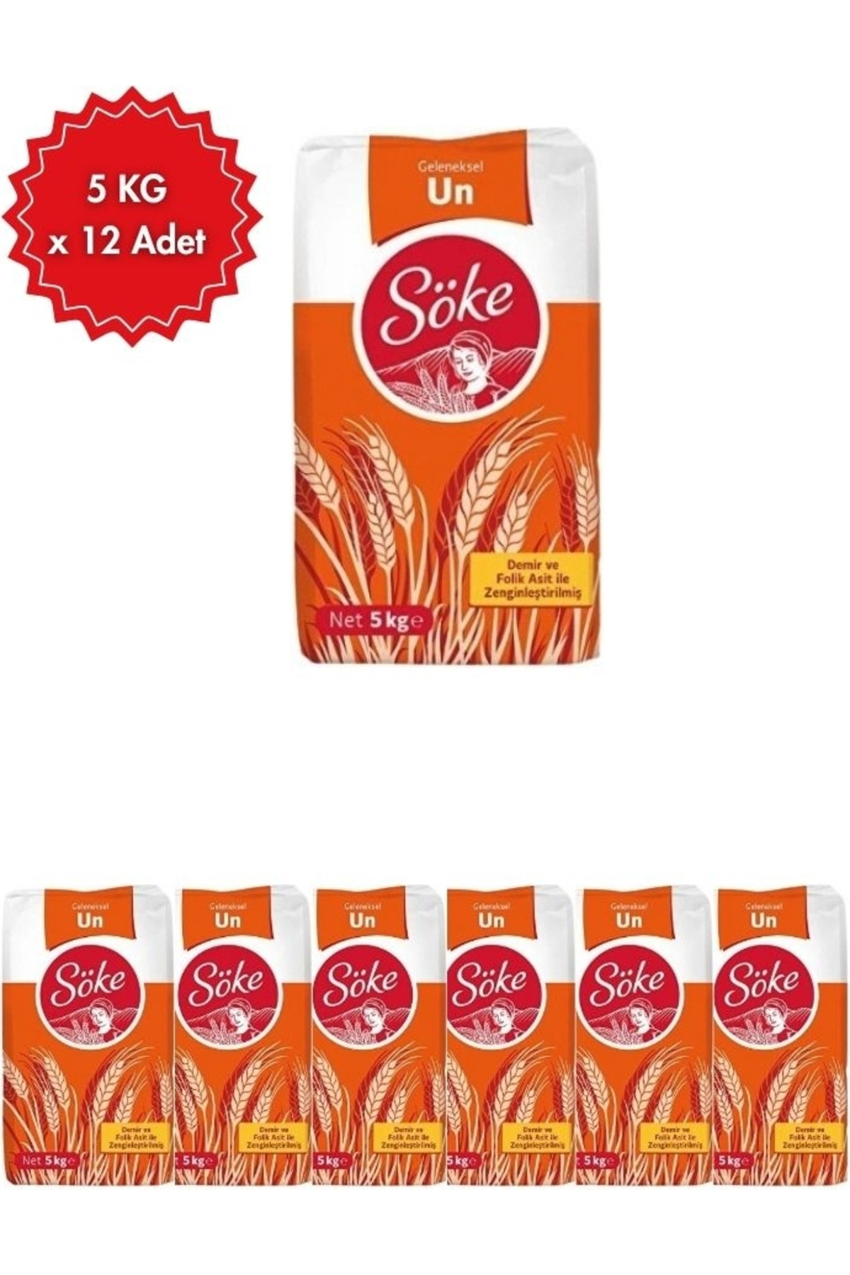 Söke Un 5 Kg X 12 Paket | Çok Amaçlı Buğday Unu | Hamur Işi Ve Yemeklik ...