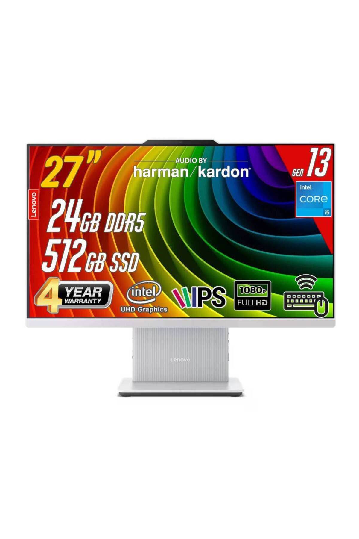 Lenovo IdeaCentre 27IRH9 Intel Core i5-13420H 24GB 512GB 27 FHD FreeDos ...