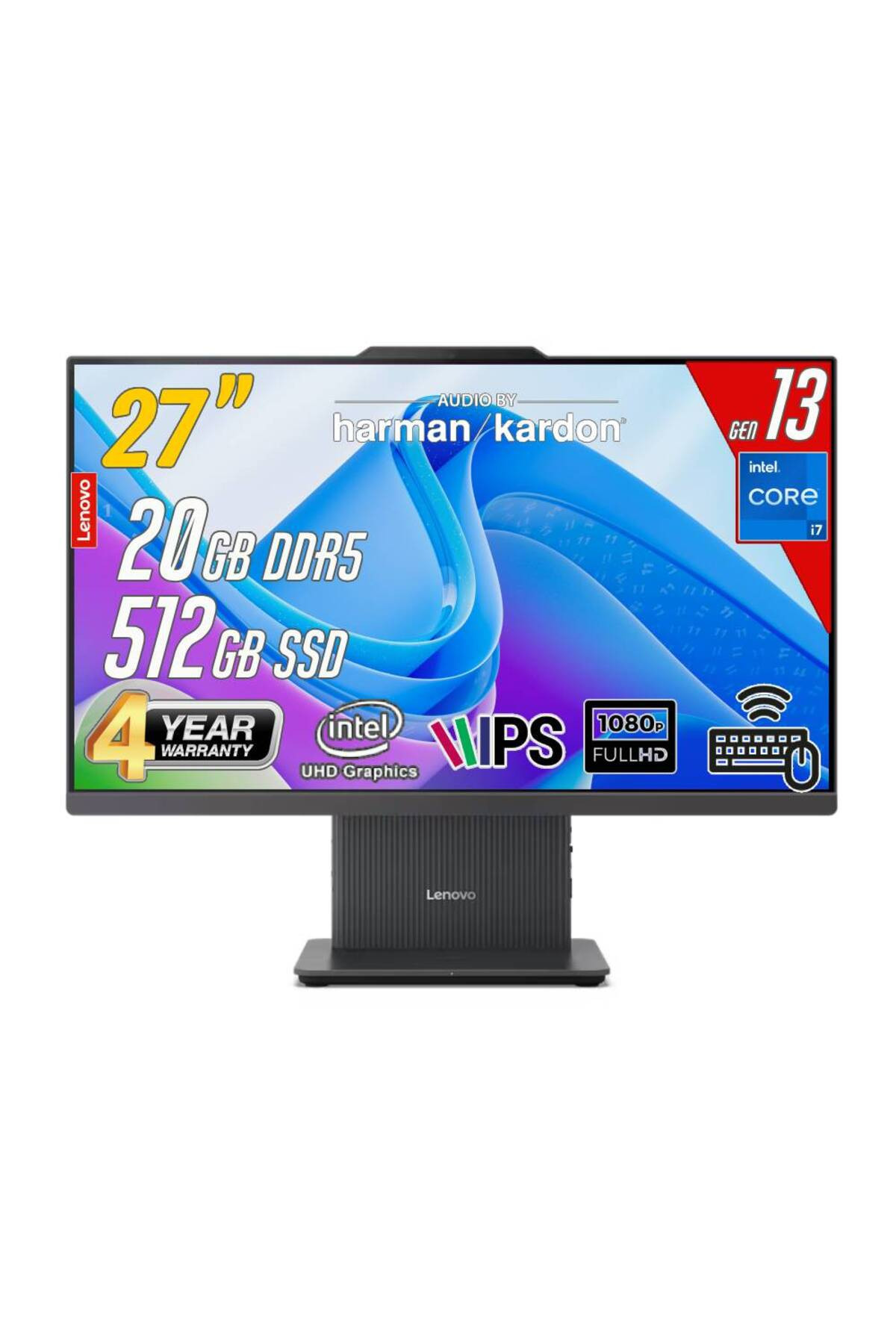Lenovo IdeaCentre 27IRH9 Intel Core i7-13620H 20GB 512GB 27 FHD FreeDos ...