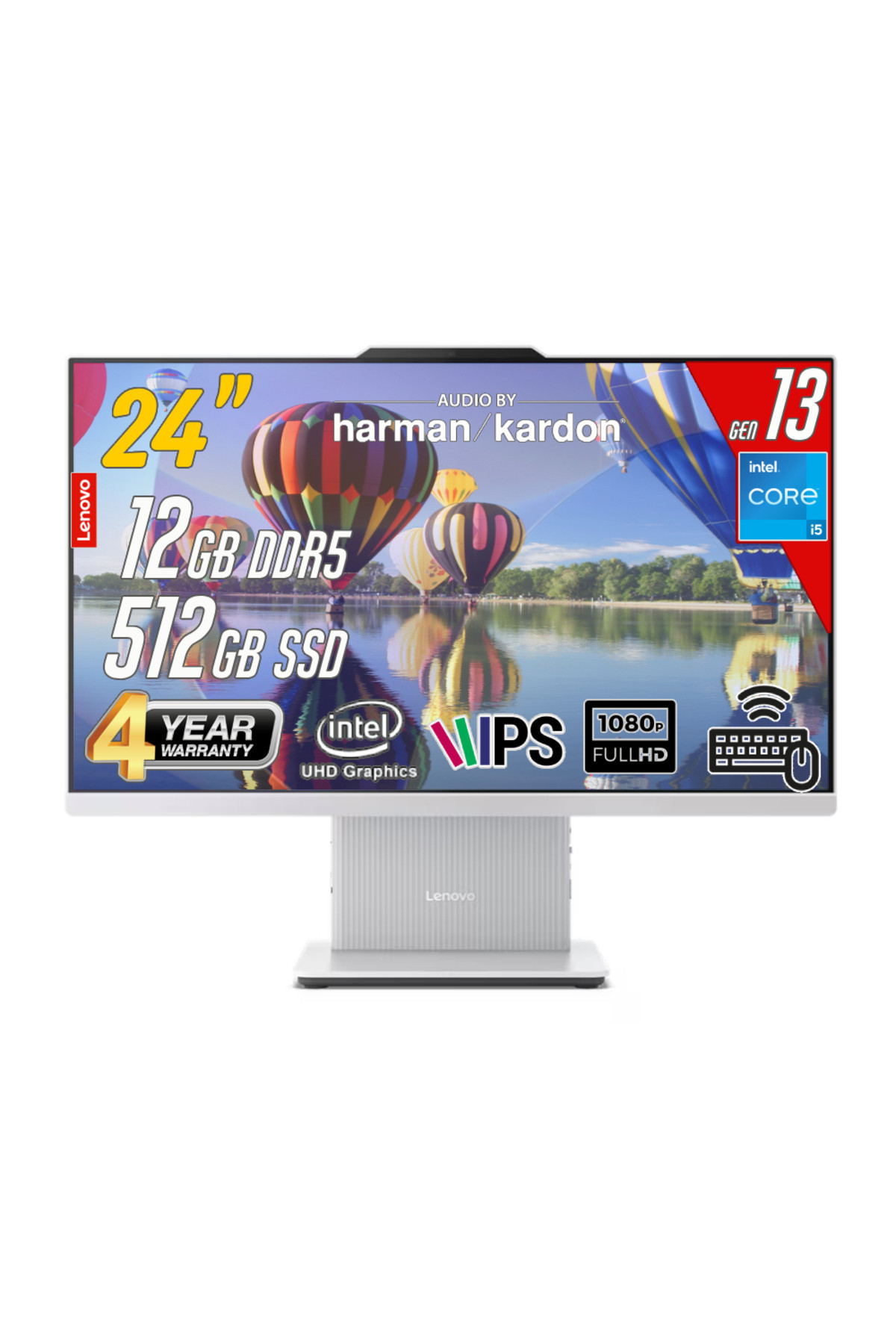 Lenovo IdeaCentre 24IRH9 Intel Core i5-13420H 12GB 512GB 23.8 FHD ...