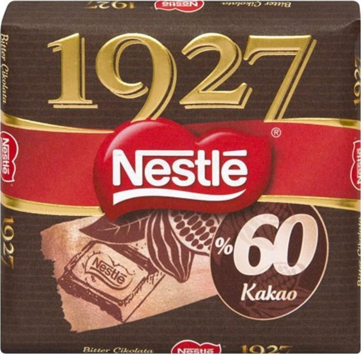 Nestle 1927 Bitter %60 Kakaolu Çikolata 60 Gr. (24'lü)