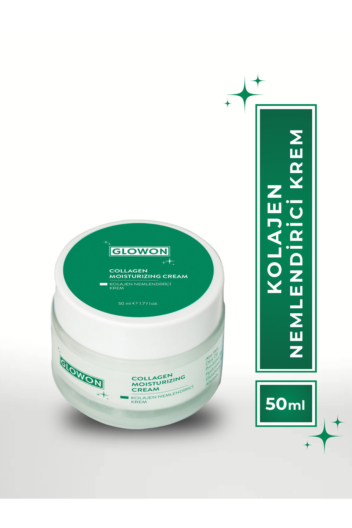 Glowon Nemlendirici & Spf 50 Güneş Korumalı Kolajen Krem 50 Ml