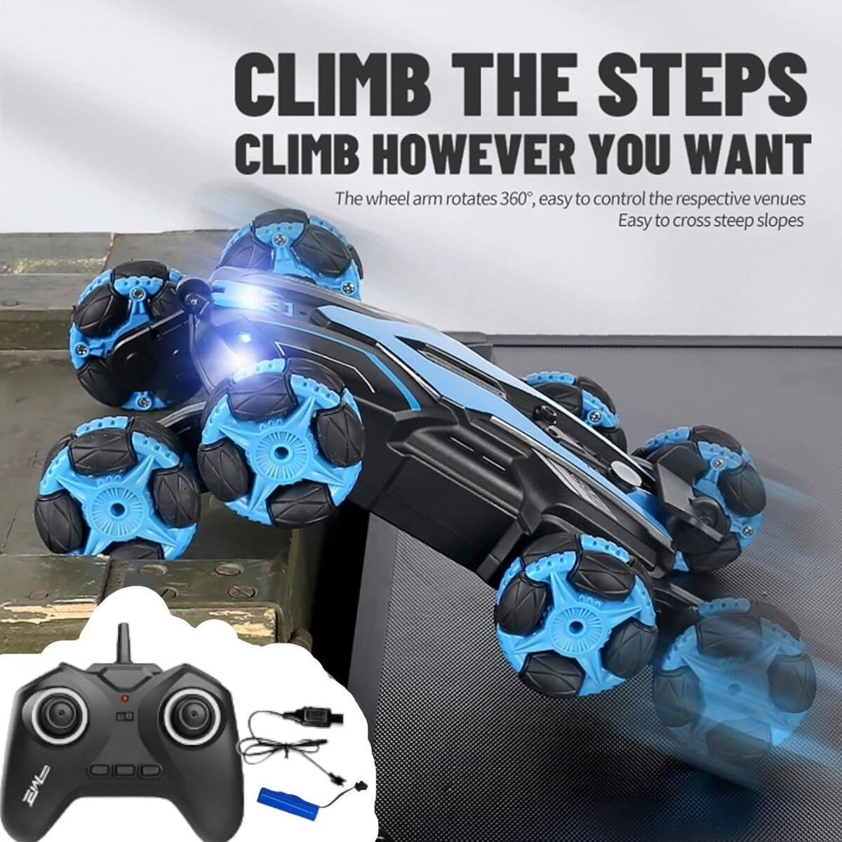 Pshoplay Kumandalı Şarjlı Teker Buhar Atan Akrobat Araba Full ...