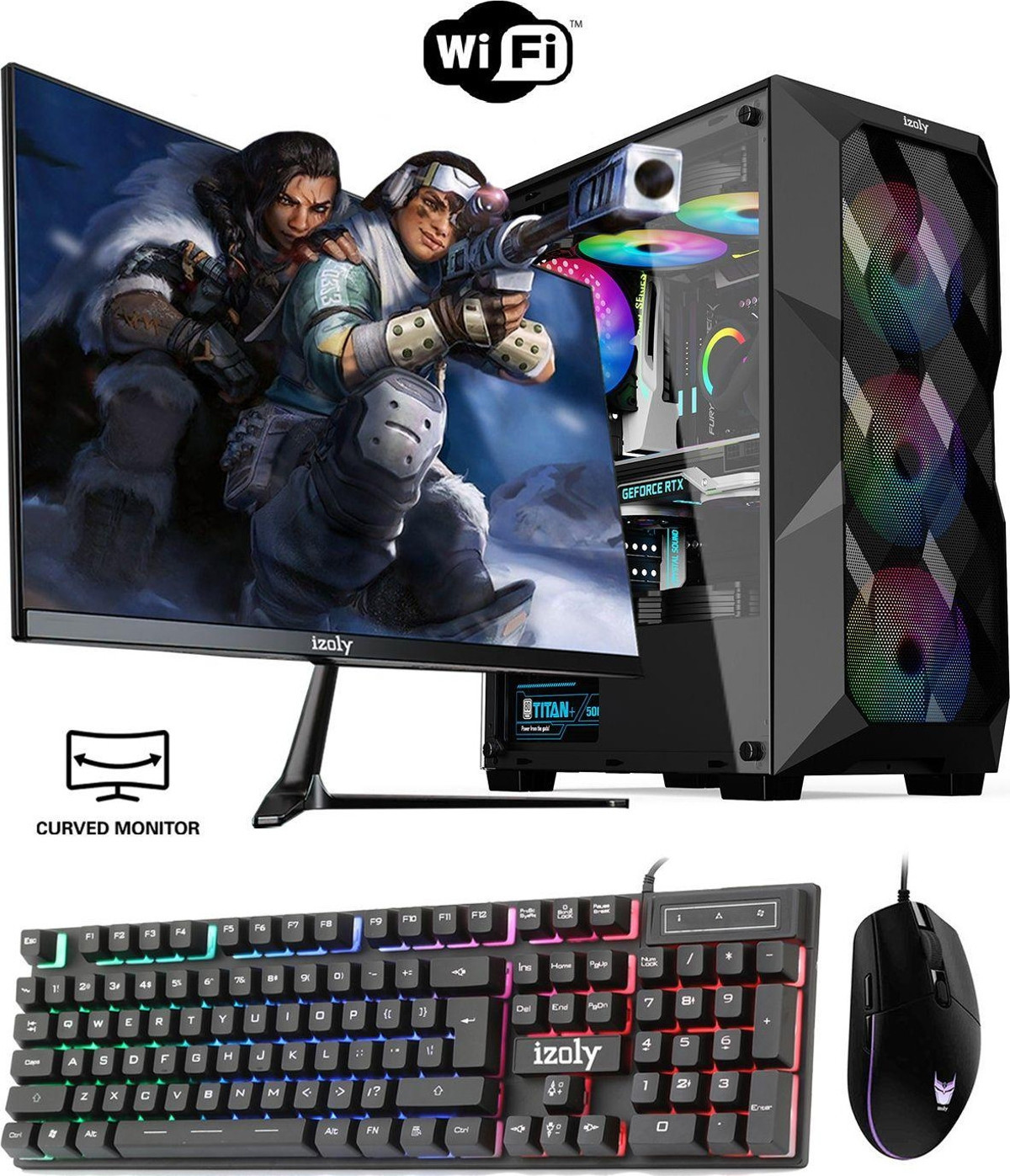 izoly Togetic X Ryzen 7 3700x 16gb 512gb M.2 Nvme Rx 580 8gb 24" Oyuncu ...
