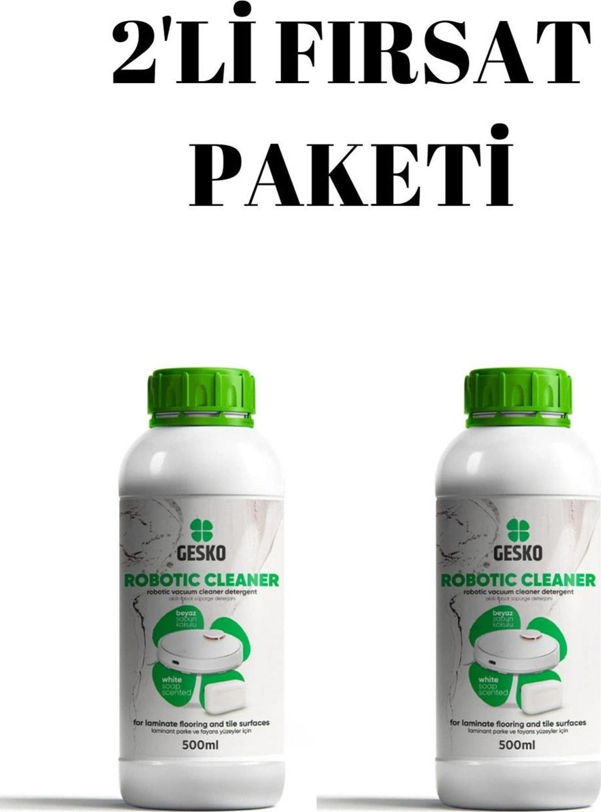 Robot Süpürge Deterjanı Beyaz Sabun Kokulu 2x500 ml - idefix