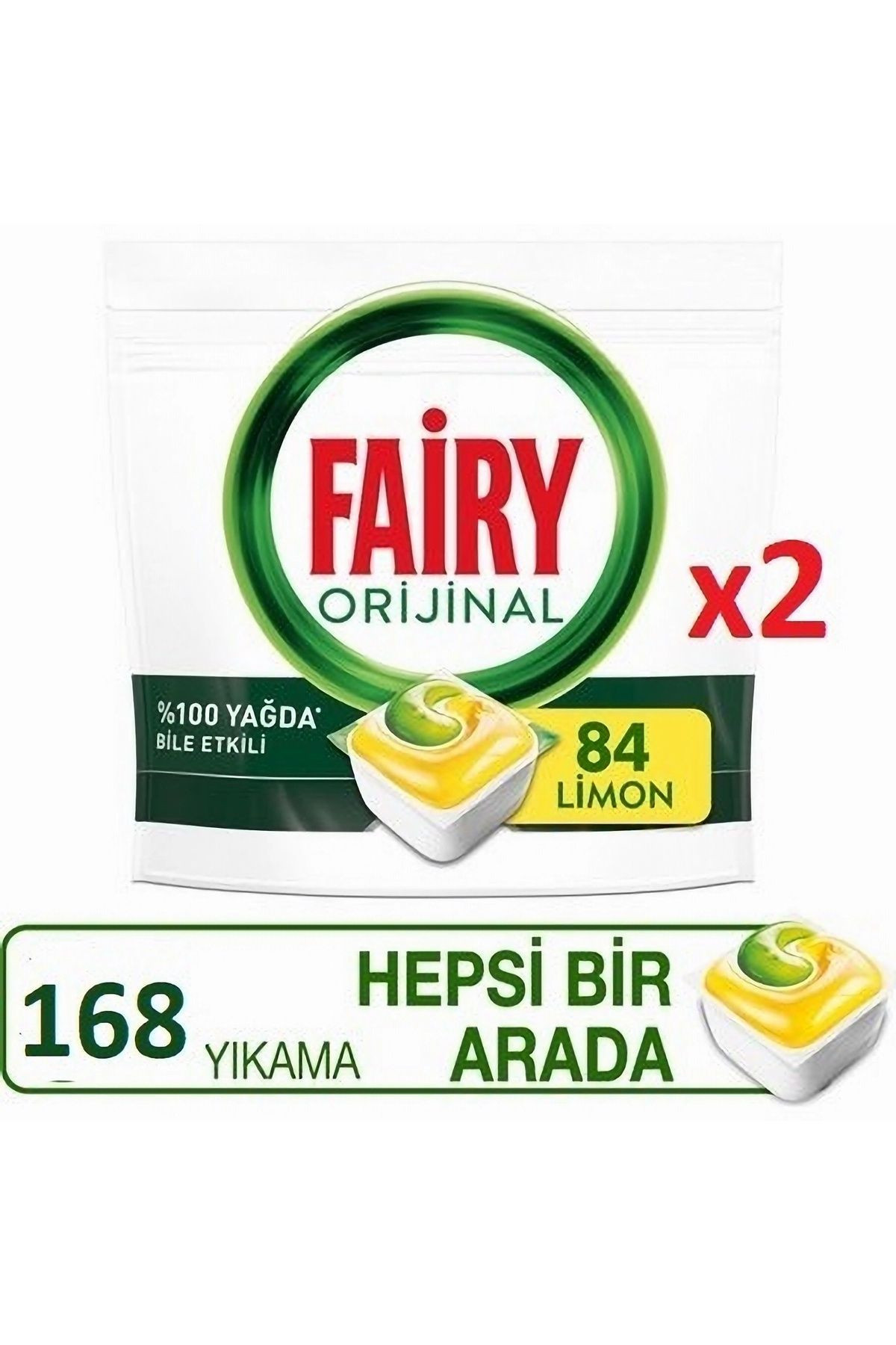 Fairy Limonlu Bulaşık Makinesi Tablet Deterjan 168 Adet - idefix