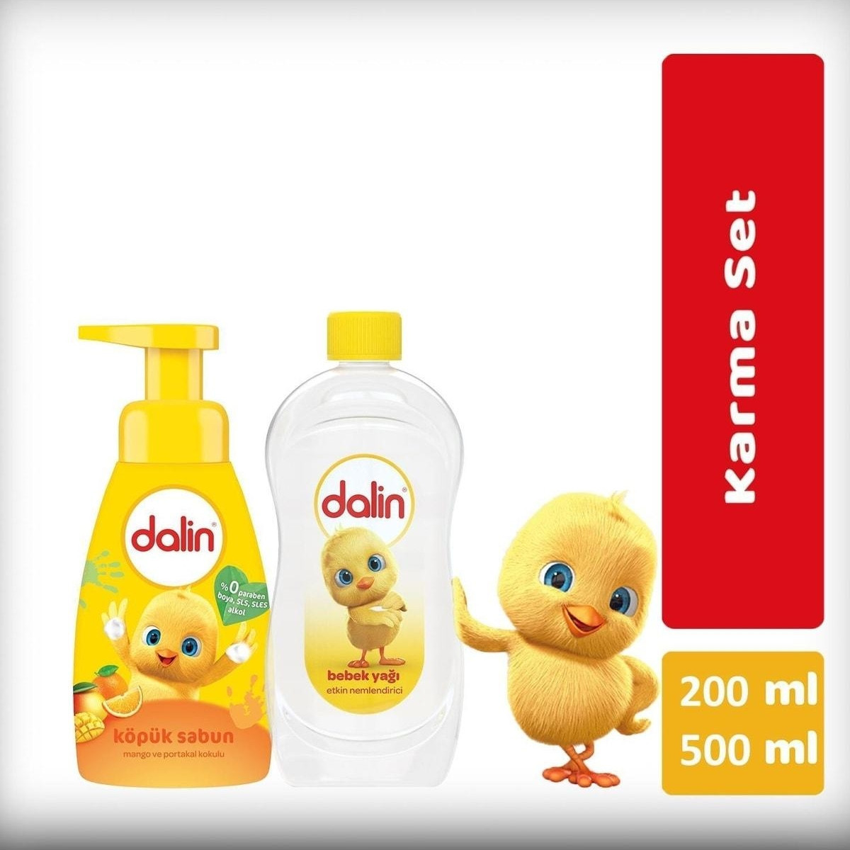 Dalin Bebe Yağı 500 ml Mango Ve Portakal Kokulu Köpük Sabun 200 ml - idefix