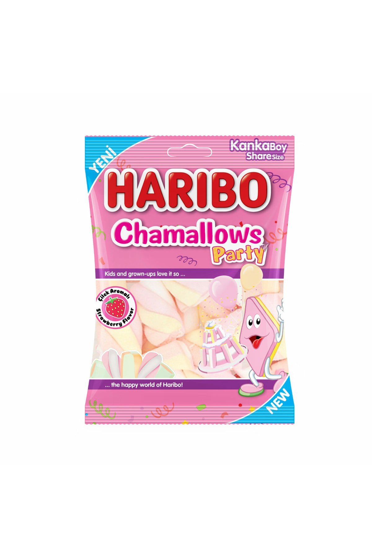 Haribo Chamallows Party Çilek Aromalı Marshmallow 70G - idefix